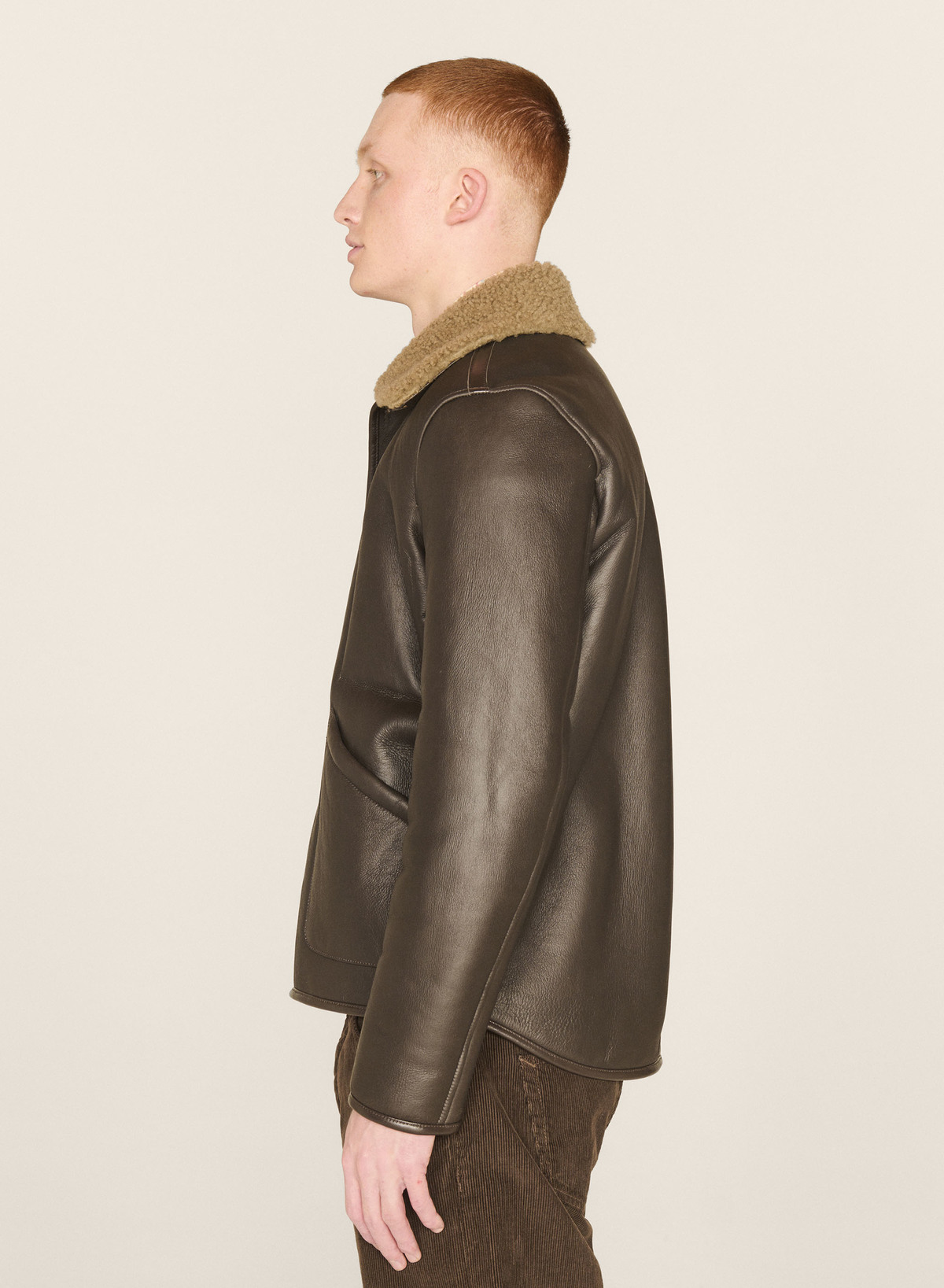 YMC Brainticket Mk2 Leather Jacket - Brown | Garmentory