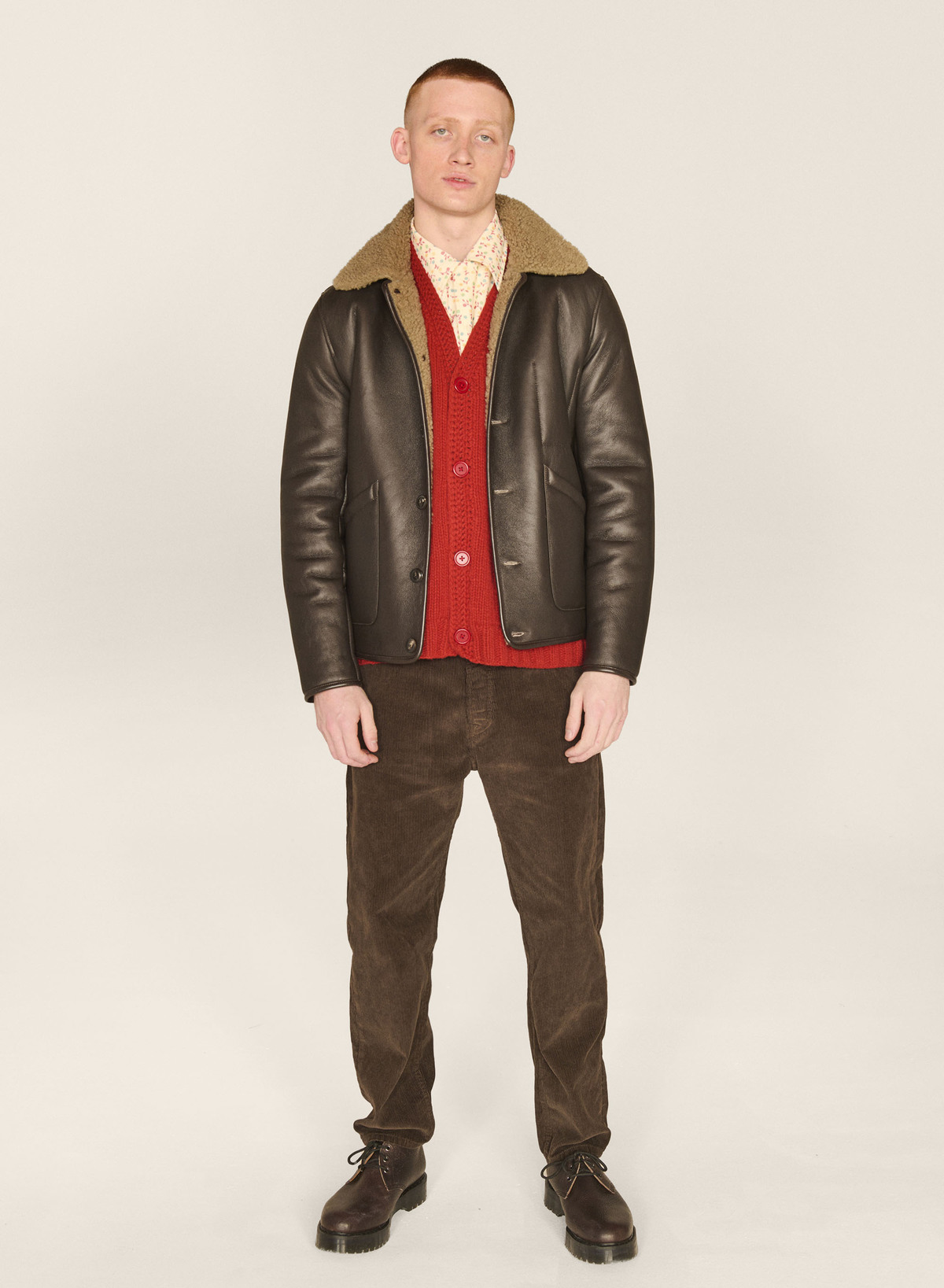 YMC Brainticket Mk2 Leather Jacket - Brown | Garmentory