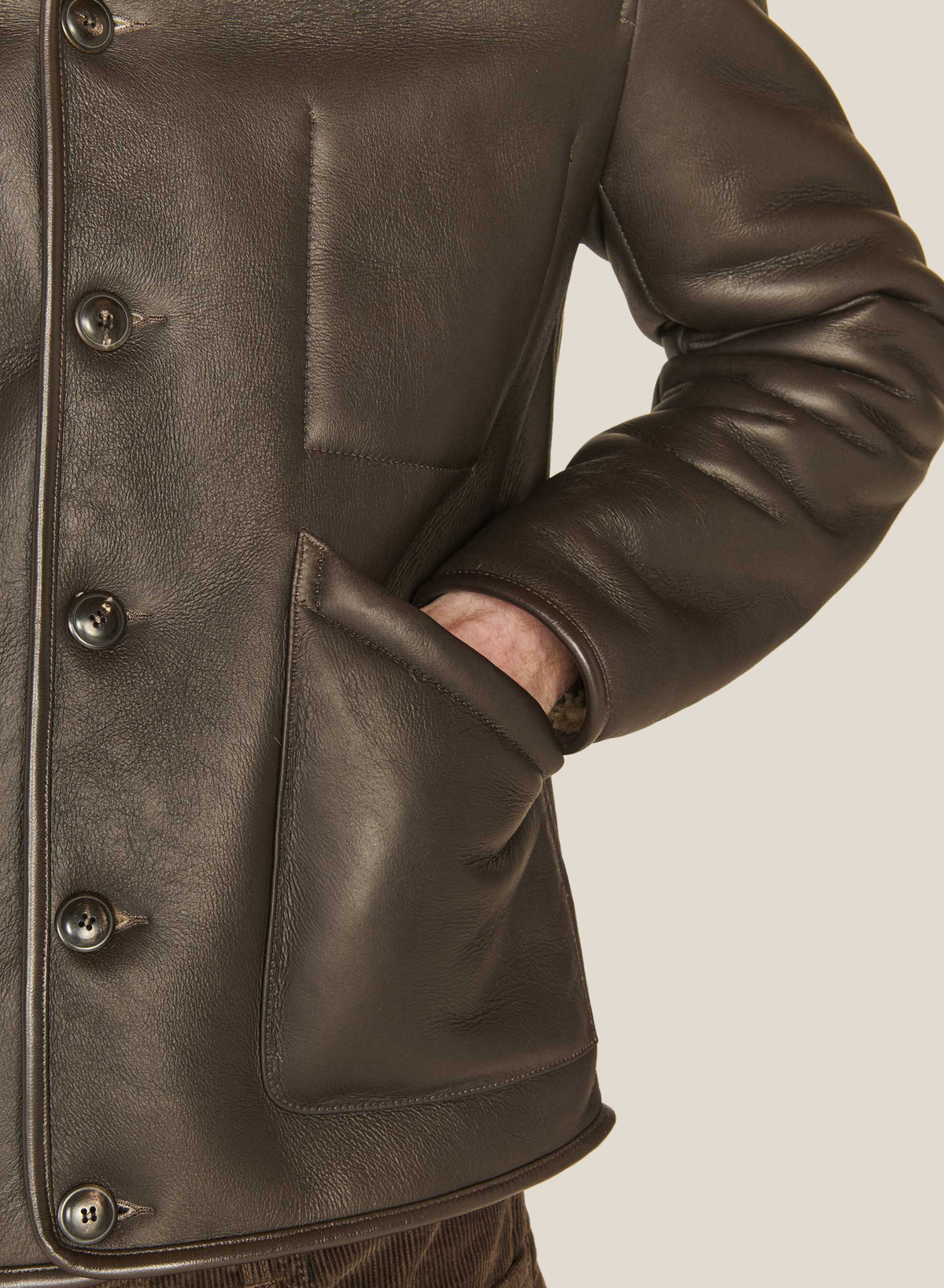 YMC Brainticket Mk2 Leather Jacket - Brown | Garmentory