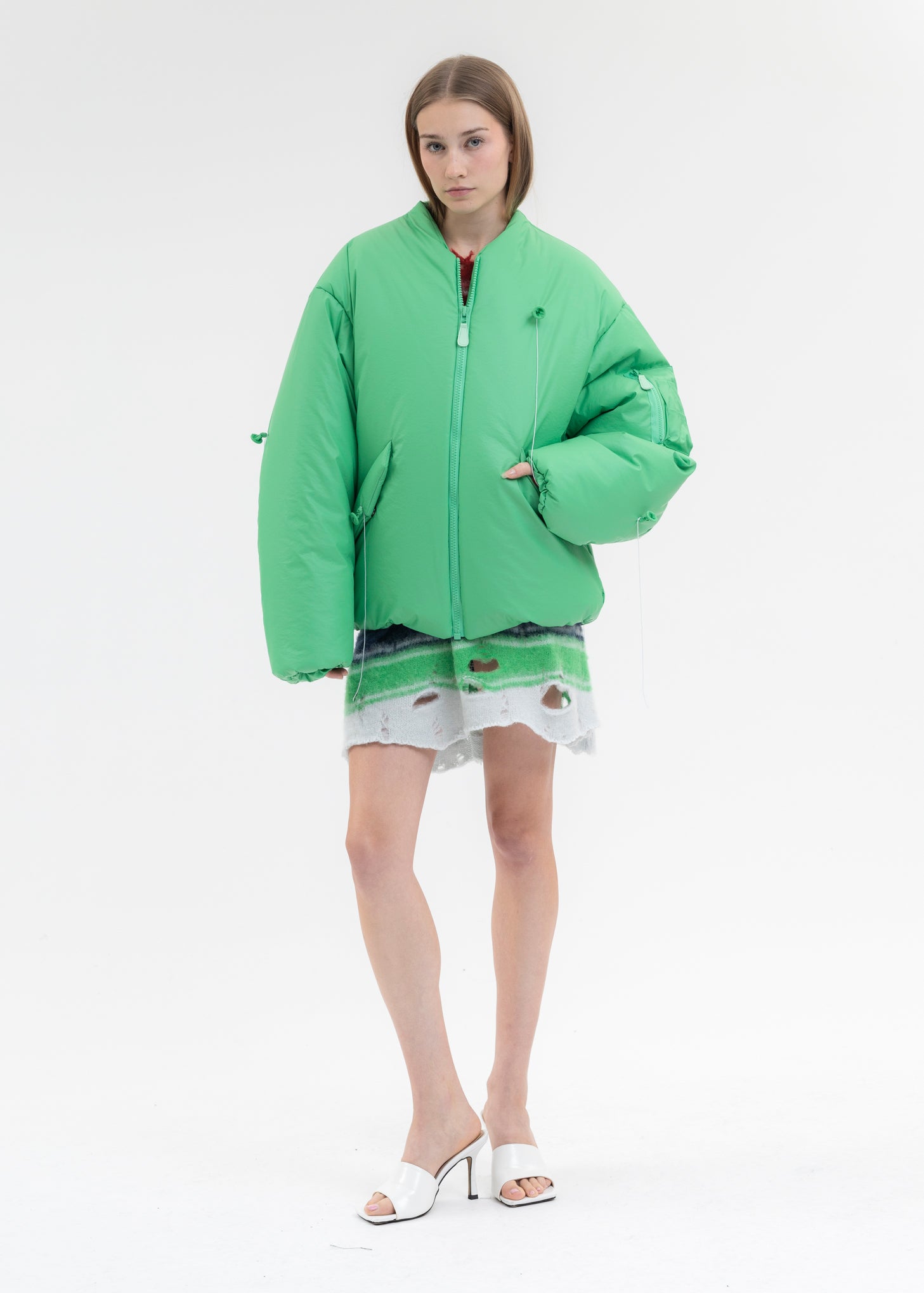 Doublet BALLOON BOMBER JACKET - green | Garmentory