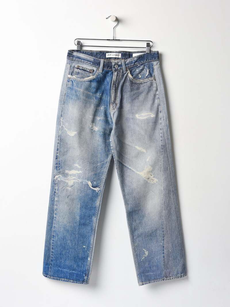 Our Legacy Third Cut Jeans - Digital Denim Print | Garmentory