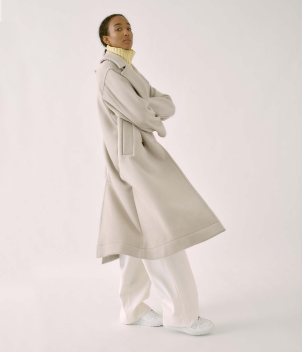 SAYAKA DAVIS NEW YORK Double Faced Coat - Cloud | Garmentory