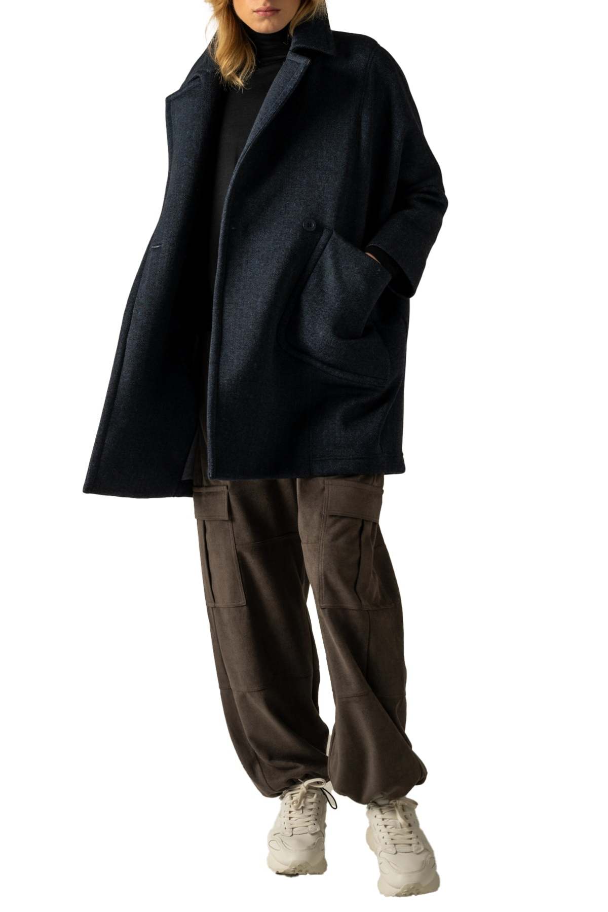 COG The Big Smoke Elizabeth Navy Pentagon Coat - Navy | Garmentory