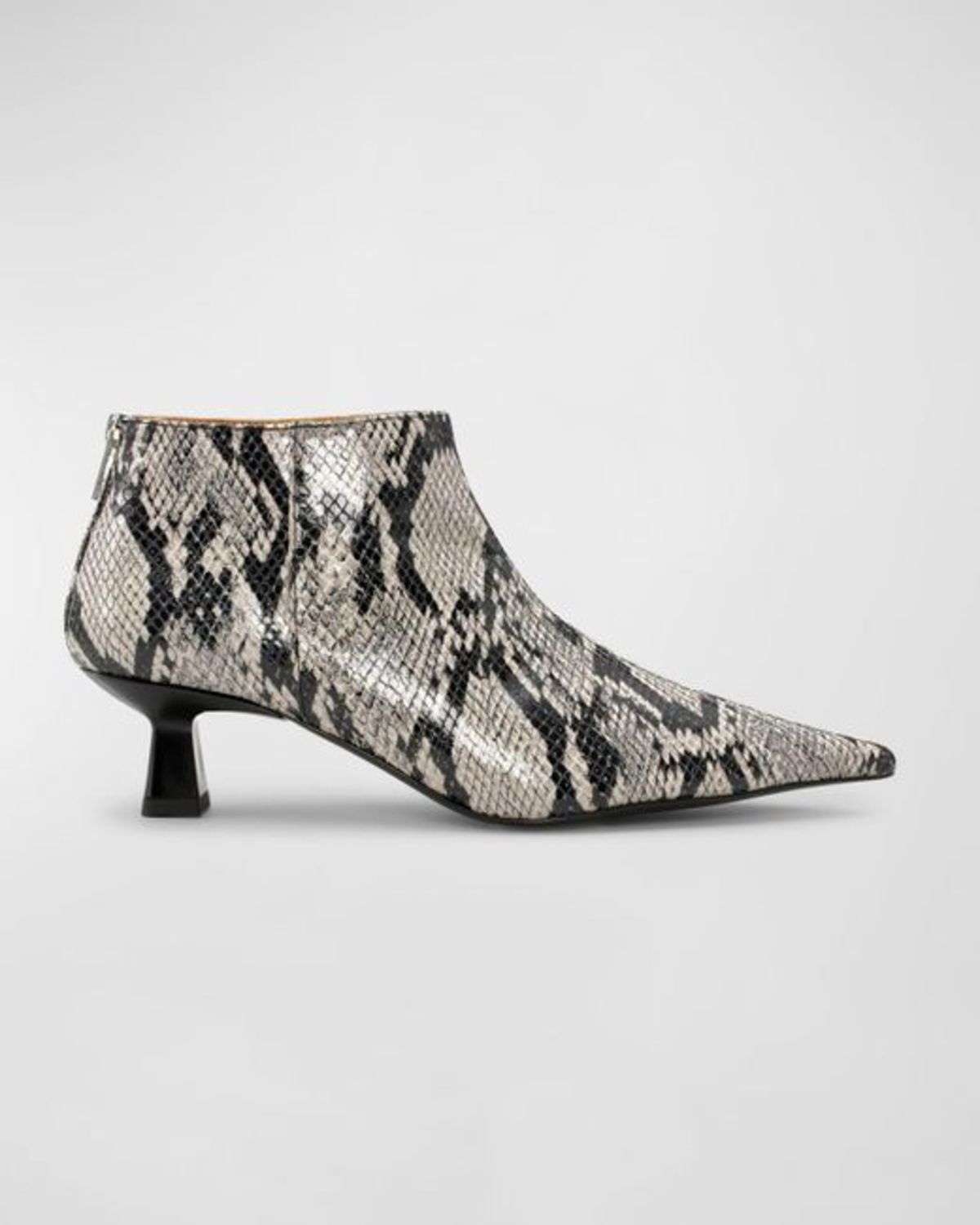 Ganni Soft Pointy Crop Boot - Snake | Garmentory