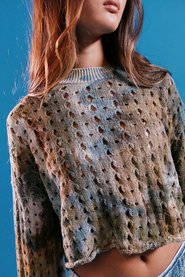 Riverside Tool & Dye Cropped Sweater - Canyon | Garmentory