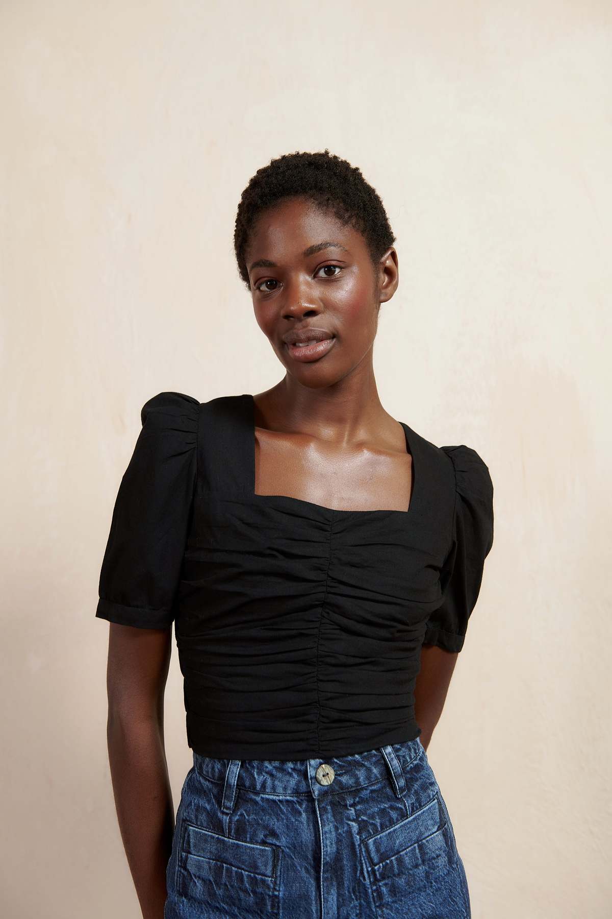 Maria Stanley Caroline Organic Top 2.0 - Noir | Garmentory