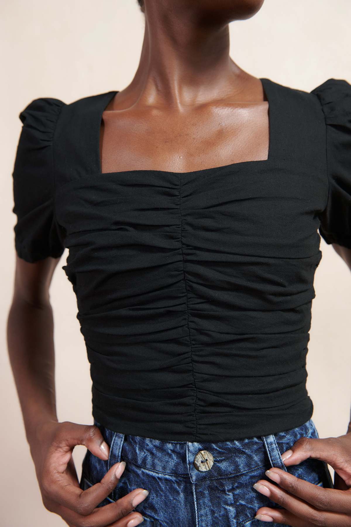 Maria Stanley Caroline Organic Top 2.0 - Noir | Garmentory