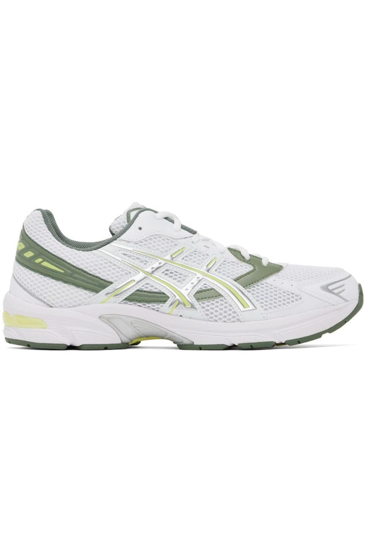 Asics White & Green Gel-1130 Sneakers | Garmentory