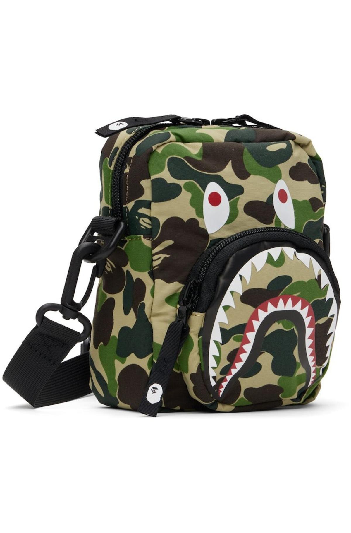 BAPE Green Mini ABC Camo Shark Bag | Garmentory