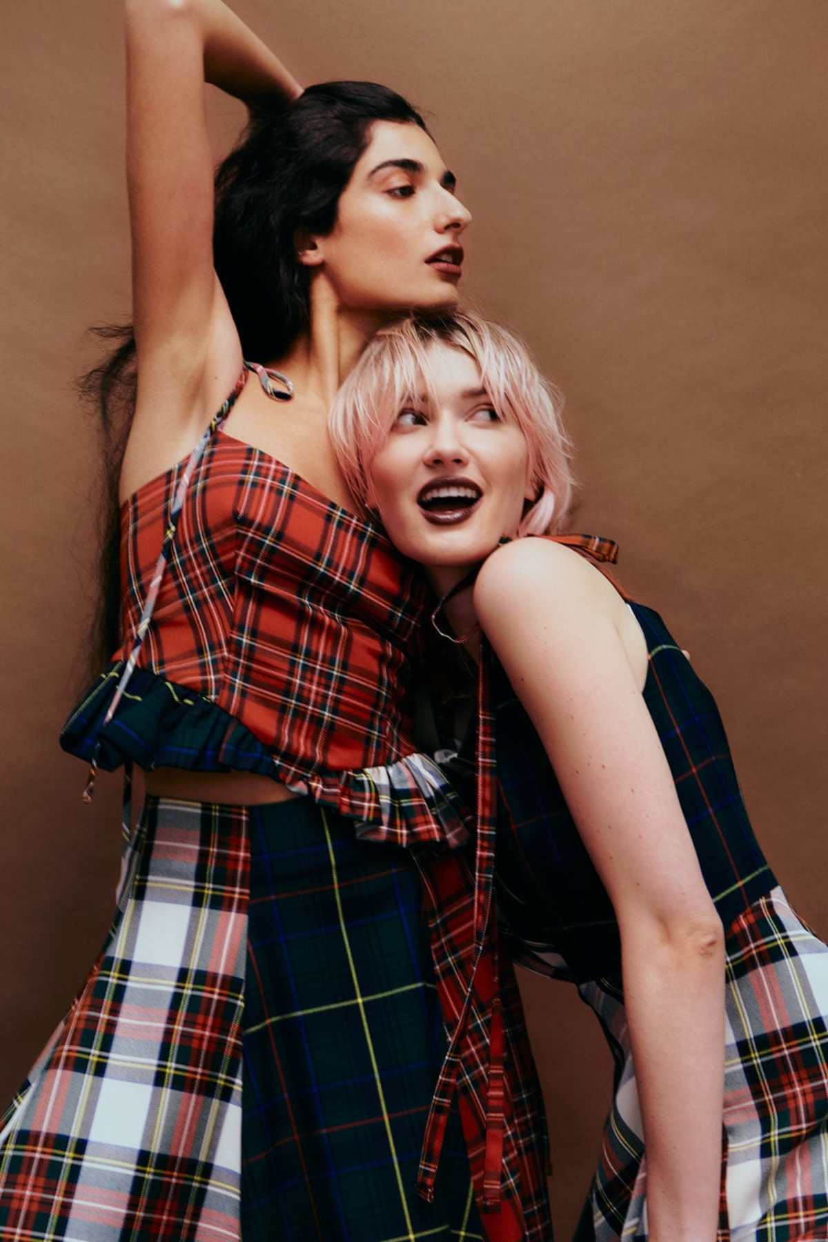 Eliza Faulkner Candy Corset - Red Plaid Mix | Garmentory