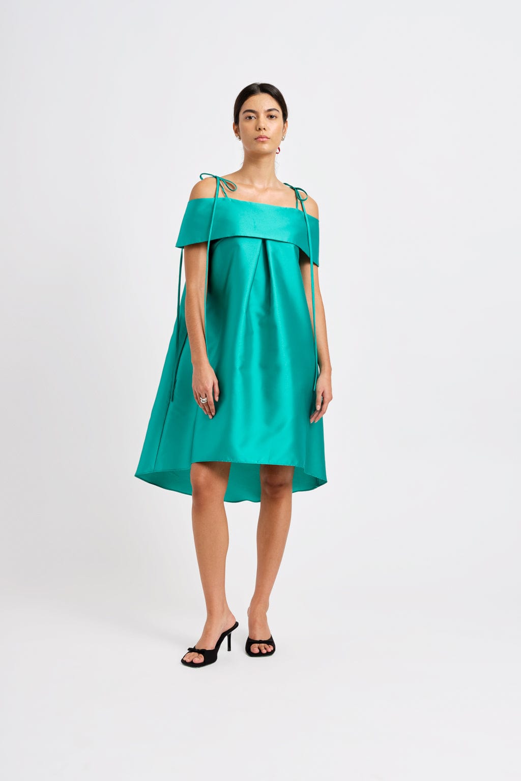 Eliza Faulkner Cora Trapeze Dress - Mermaid Teal | Garmentory