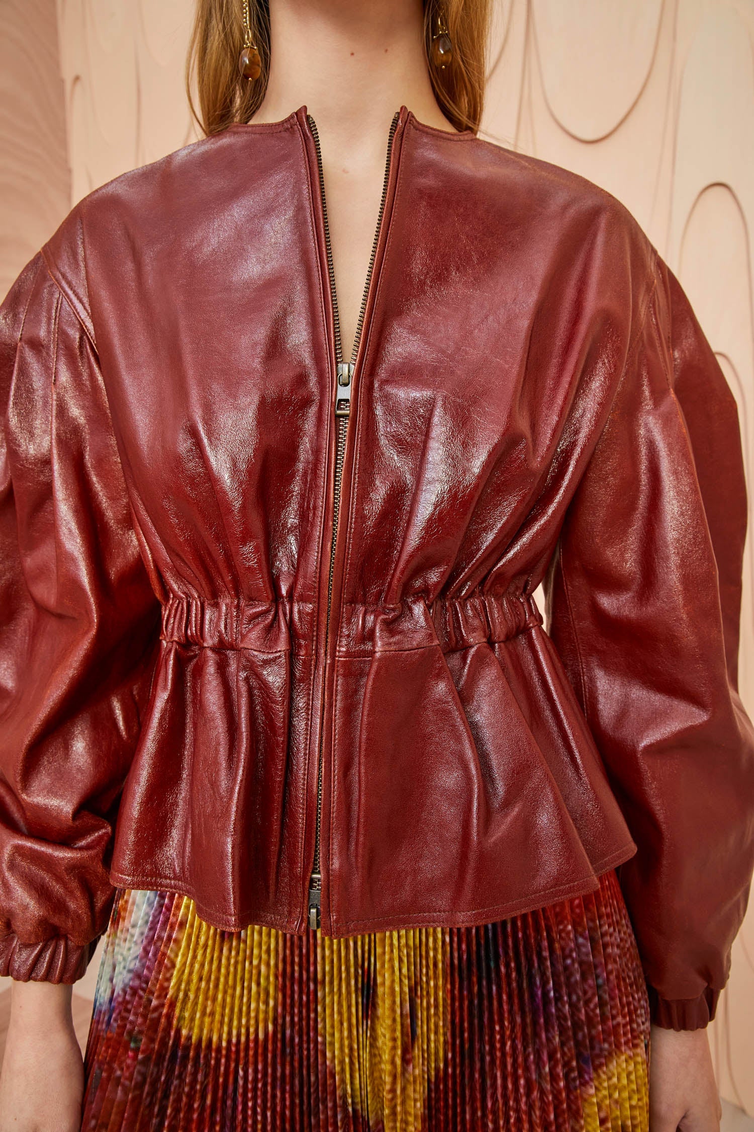 Ulla Johnson Briar Leather Jacket - Mahogany | Garmentory