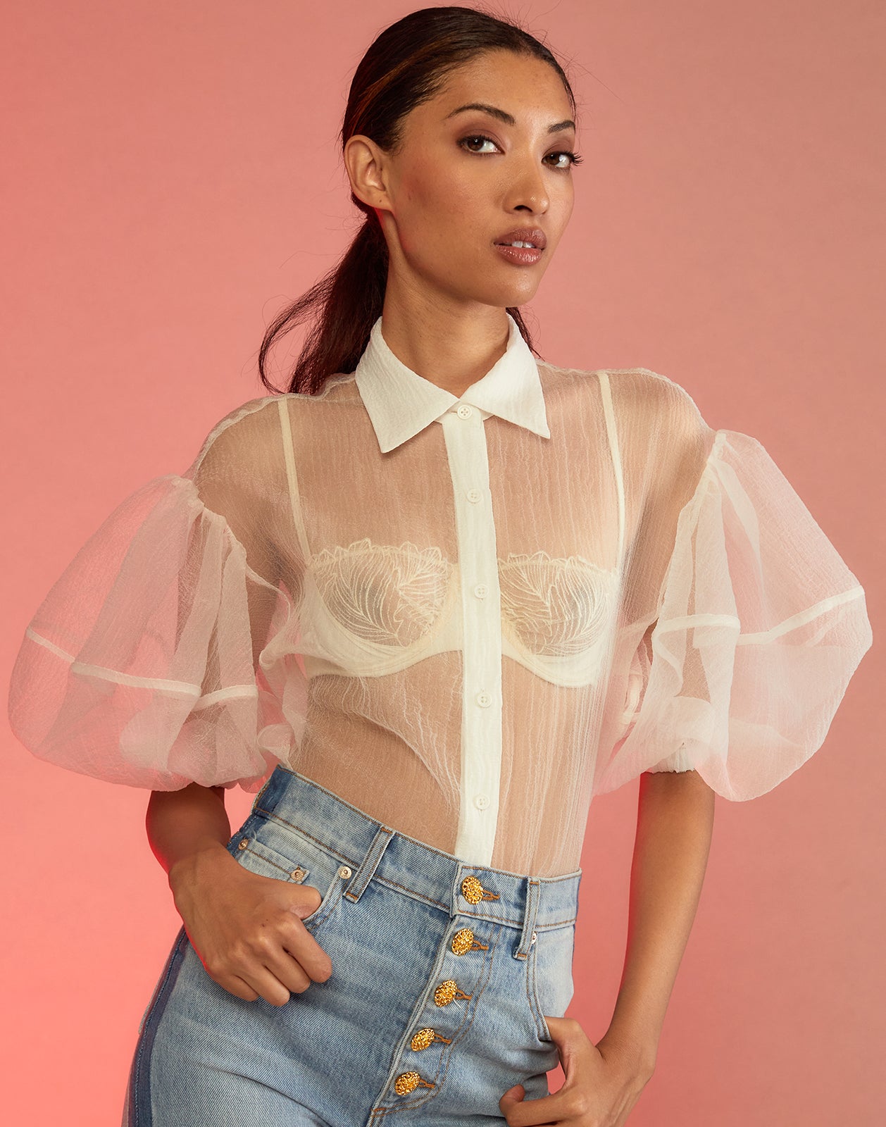 Cynthia Rowley Sheer Bliss Blouse | Garmentory