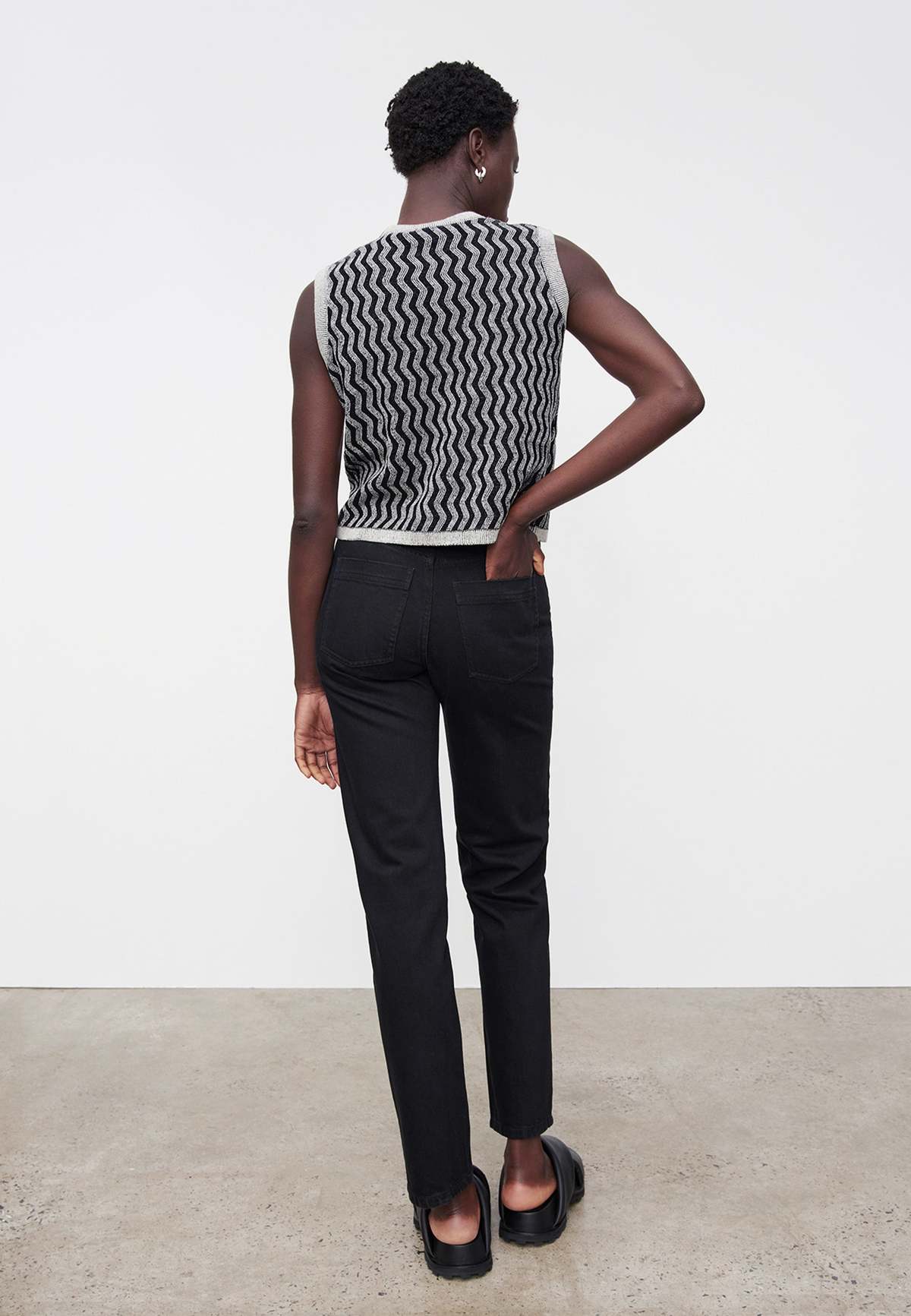 Kowtow Zig Zag Singlet - Shadow Marle | Garmentory