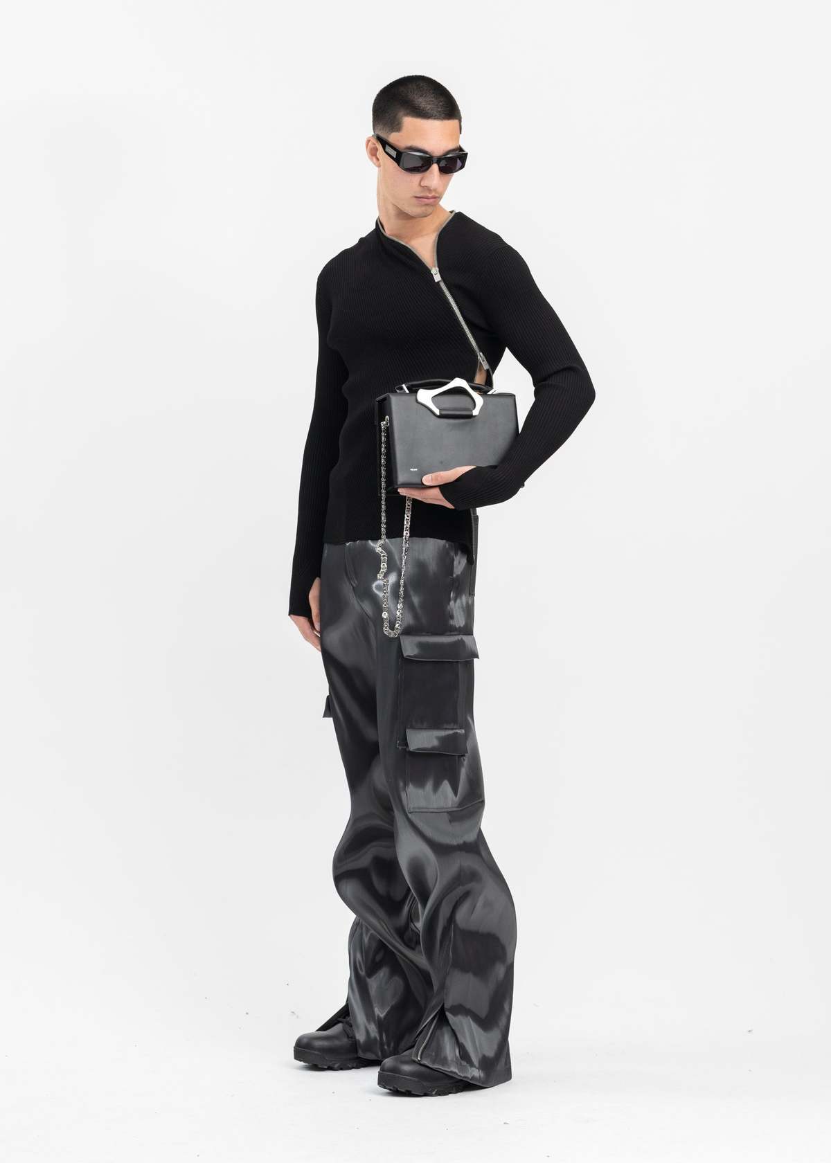 Heliot Emil LIQUID METAL CARGO - Silver | Garmentory