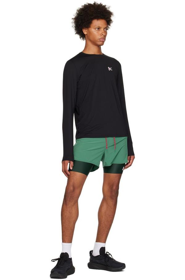 District Vision Green Layered Shorts - Pine | Garmentory