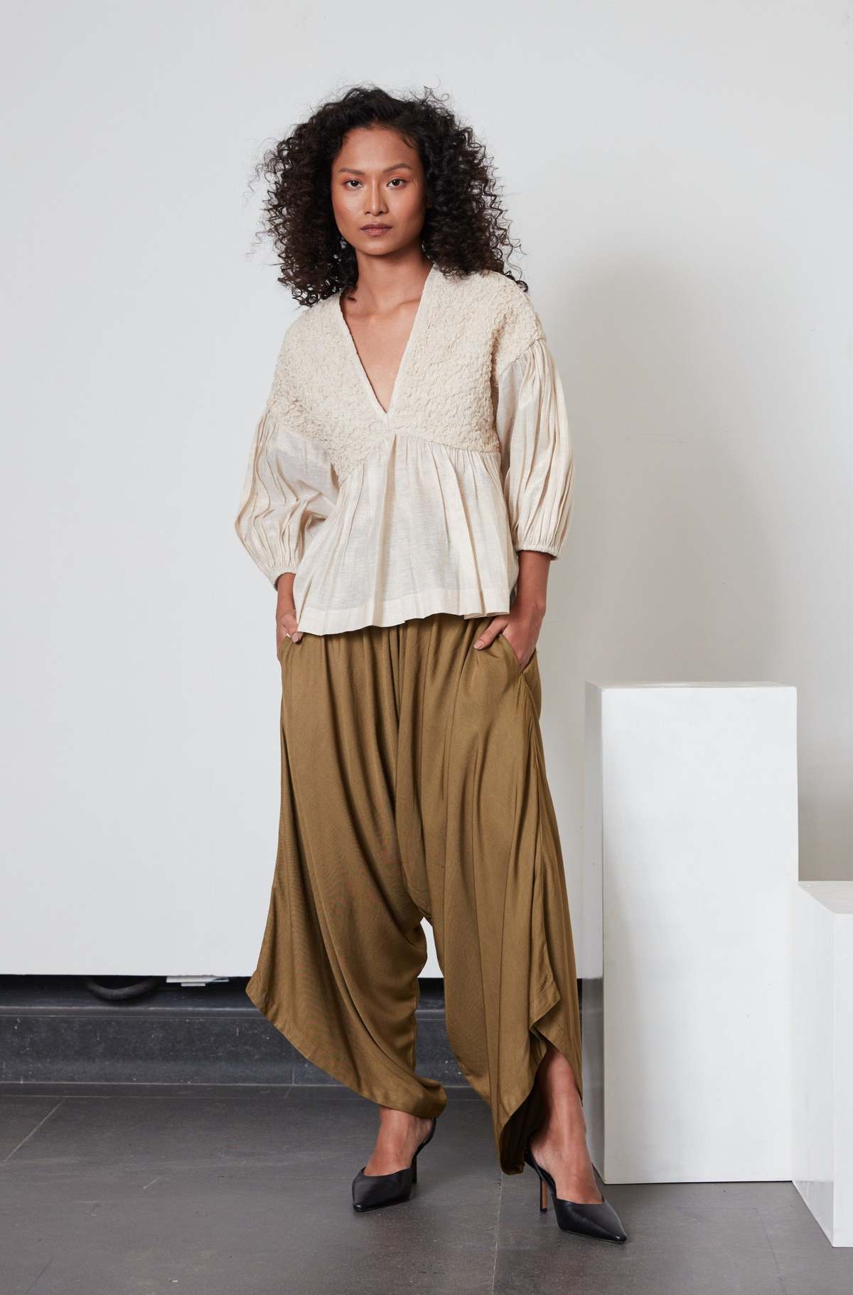 RUJUTA SHETH Harem Pants - Umber | Garmentory