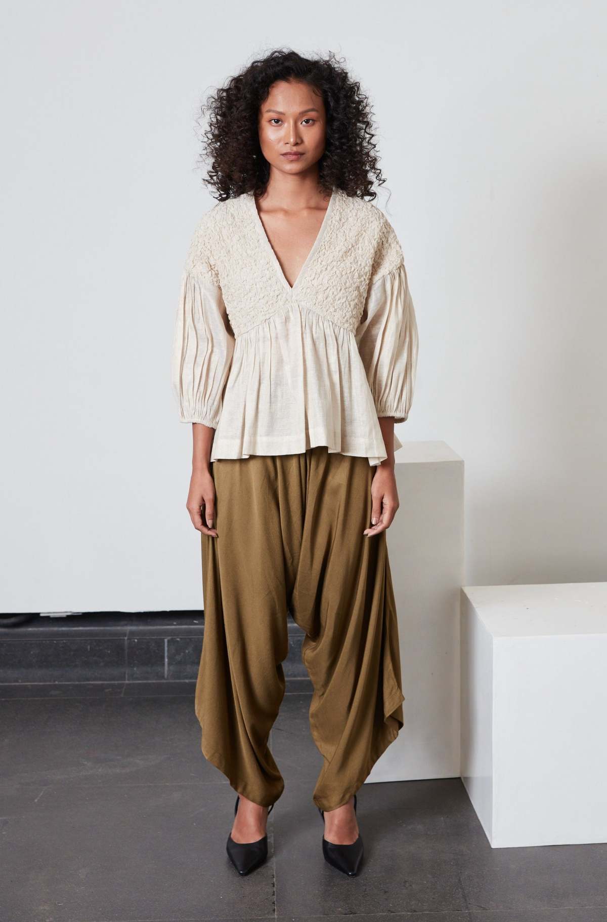 RUJUTA SHETH Harem Pants - Umber | Garmentory