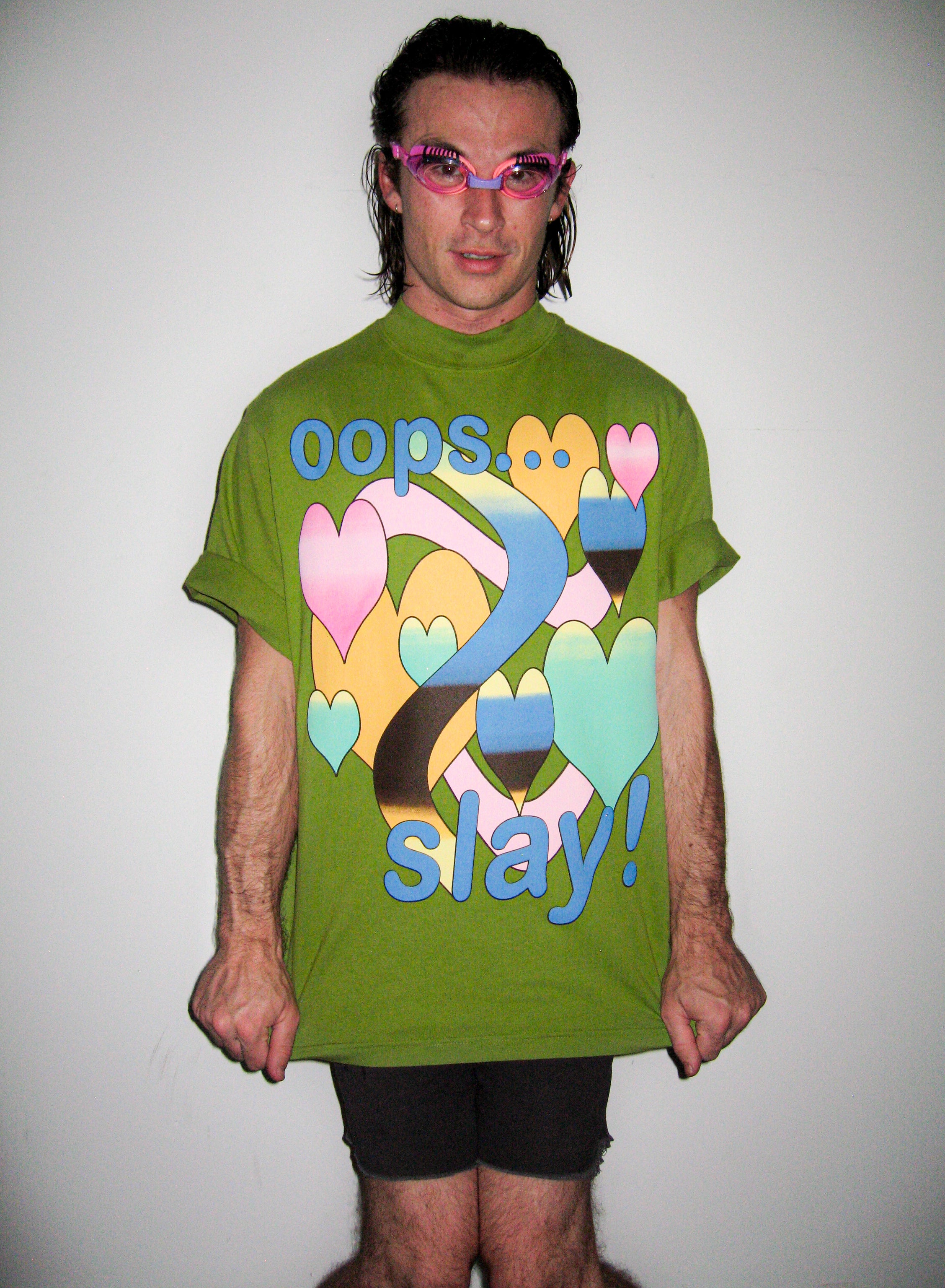 WHOLE Oops...Slay! Tshirt - Celery Green | Garmentory