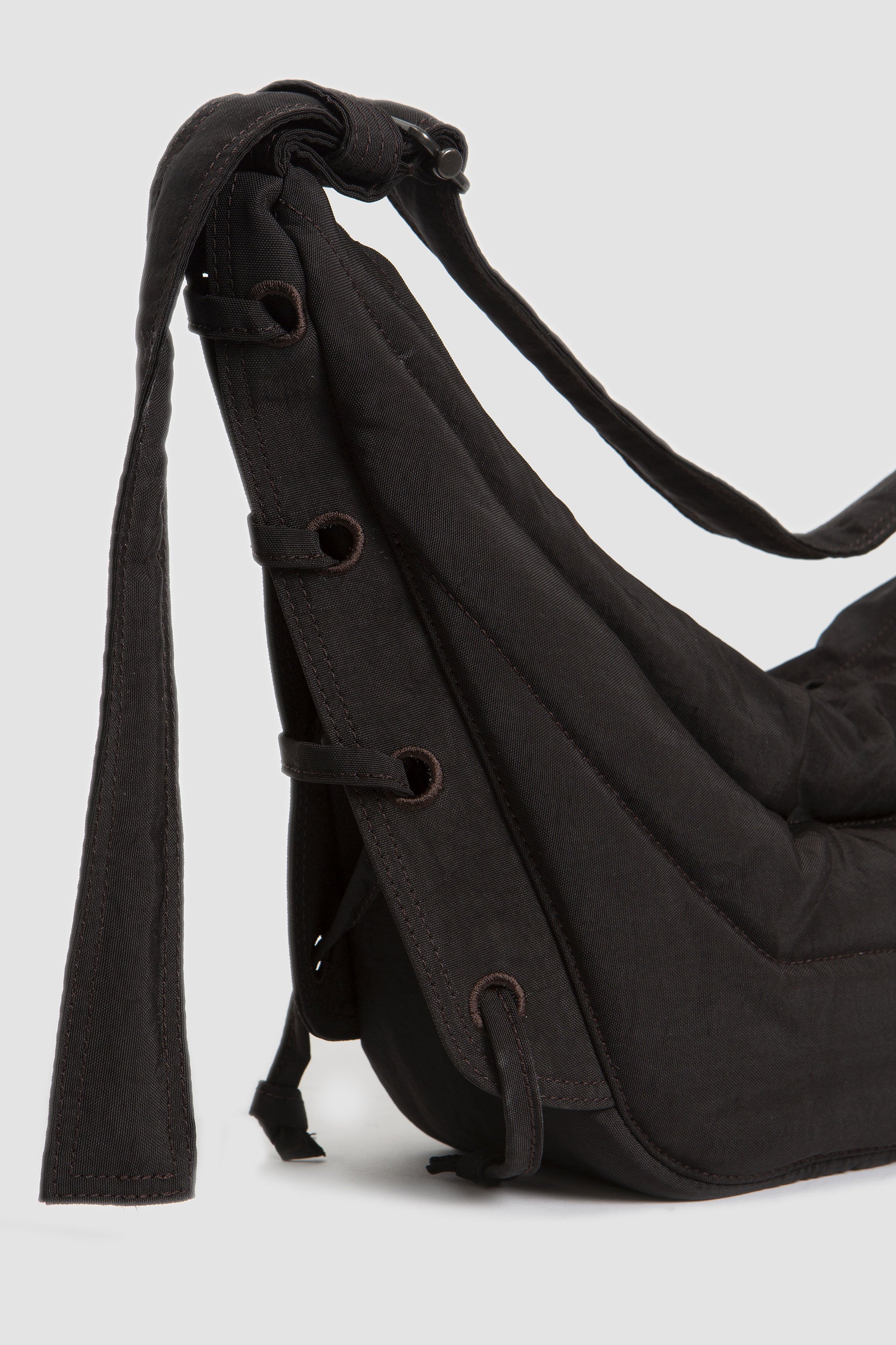 Lemaire Small Soft Game Bag - Dark Chocolate | Garmentory
