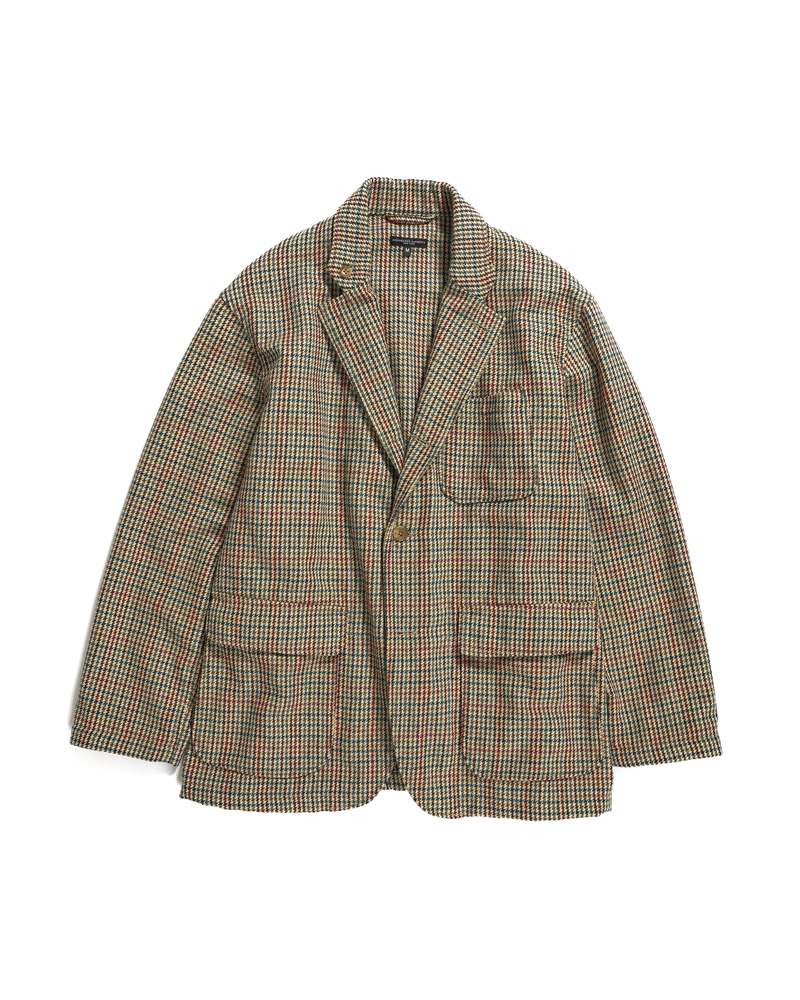 Engineered Garments Acrylic Wool Loiter Jacket - Khaki Gunclub Check ...