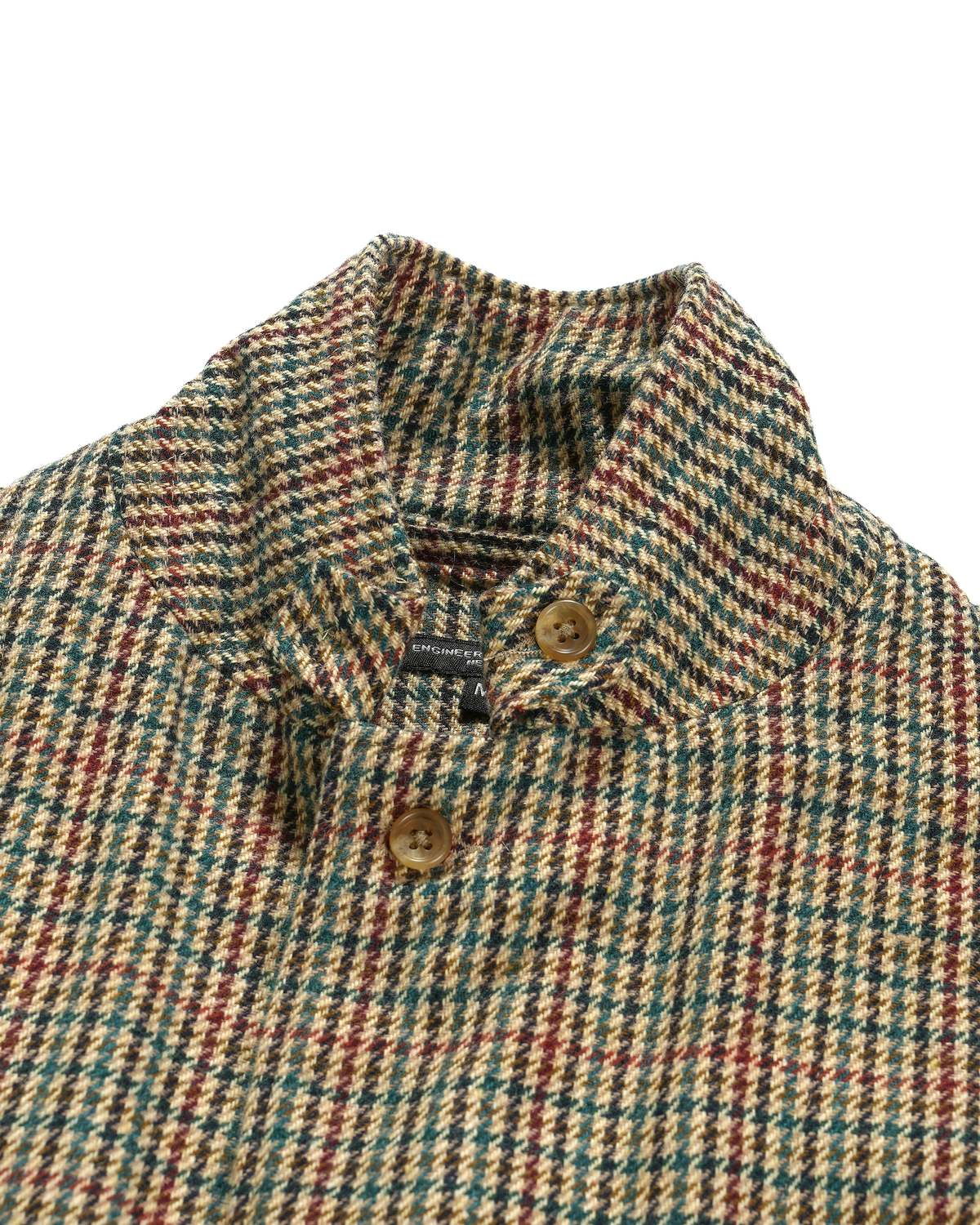 Engineered Garments Acrylic Wool Loiter Jacket - Khaki Gunclub Check ...