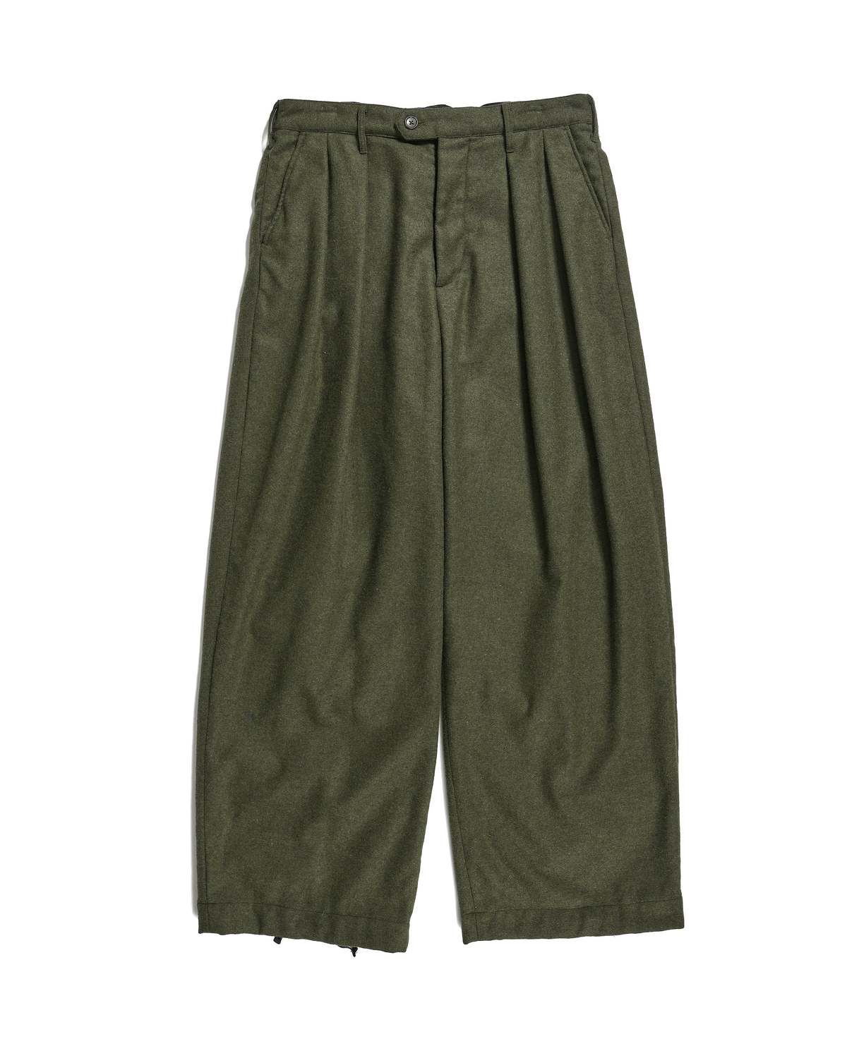 Engineered Garments Solid Poly Wool Flannel Oxford Pants - Olive ...
