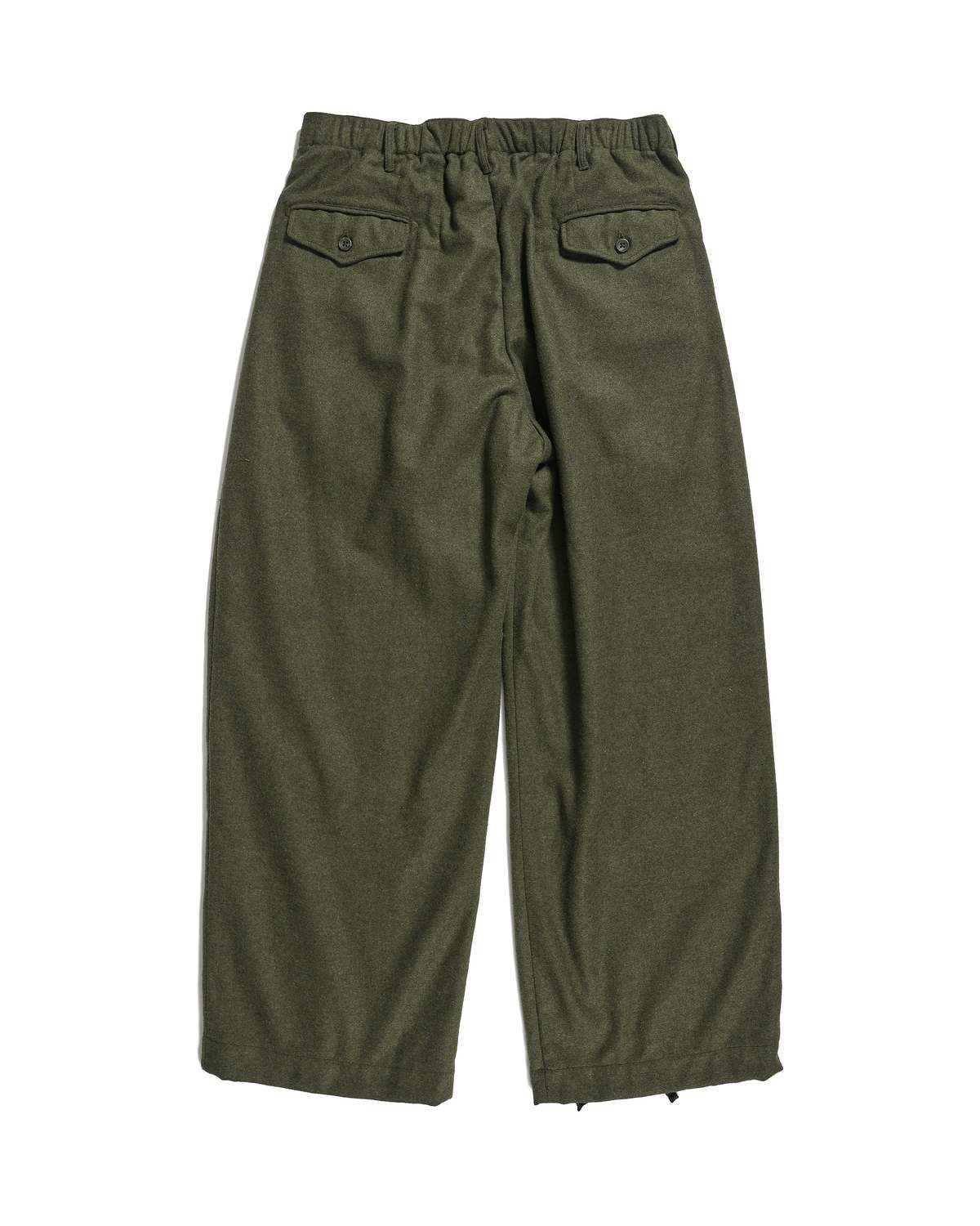 Engineered Garments Solid Poly Wool Flannel Oxford Pants - Olive ...