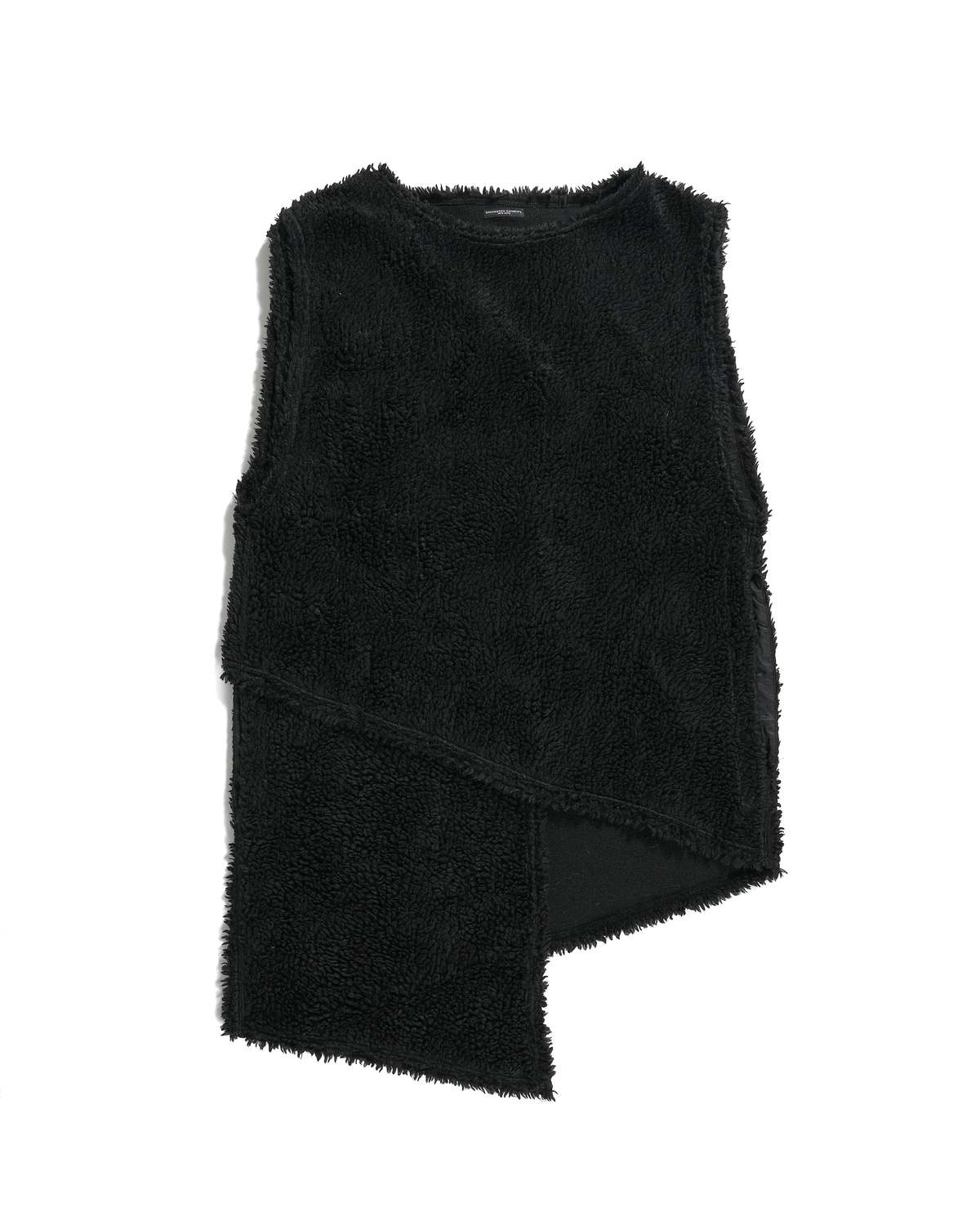 Engineered Garments Polyester Shearling Wrap Knit Vest - Black | Garmentory