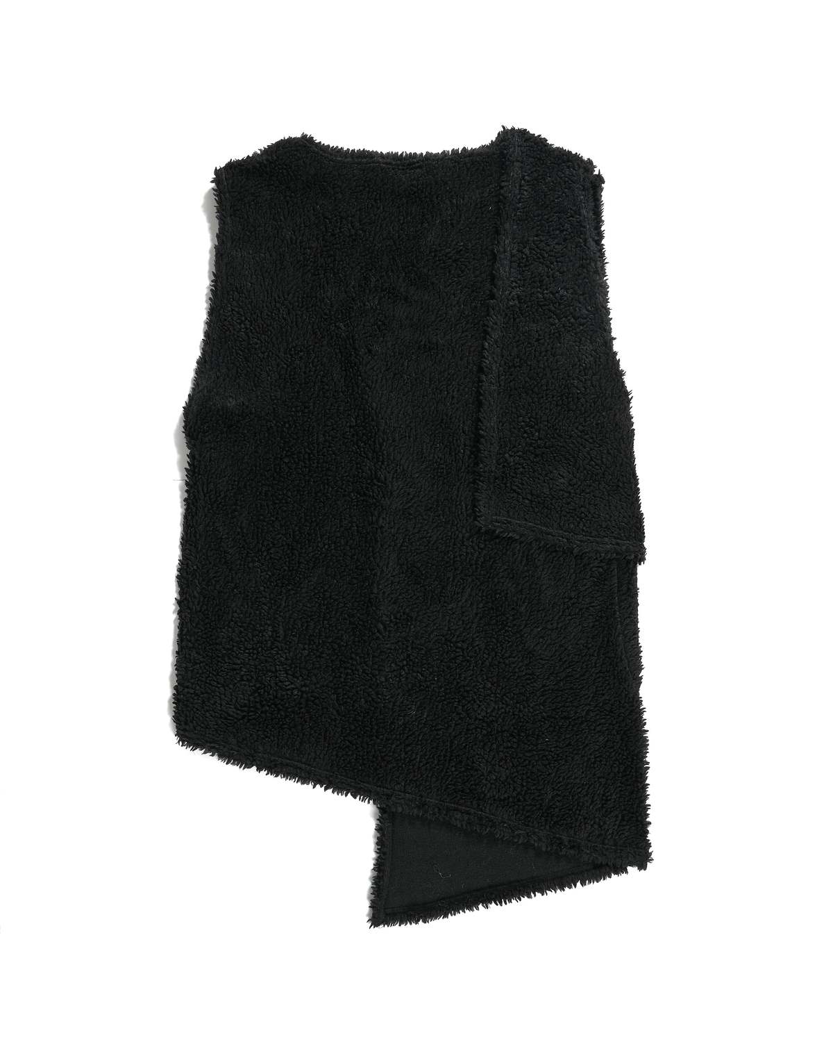 Engineered Garments Polyester Shearling Wrap Knit Vest - Black | Garmentory
