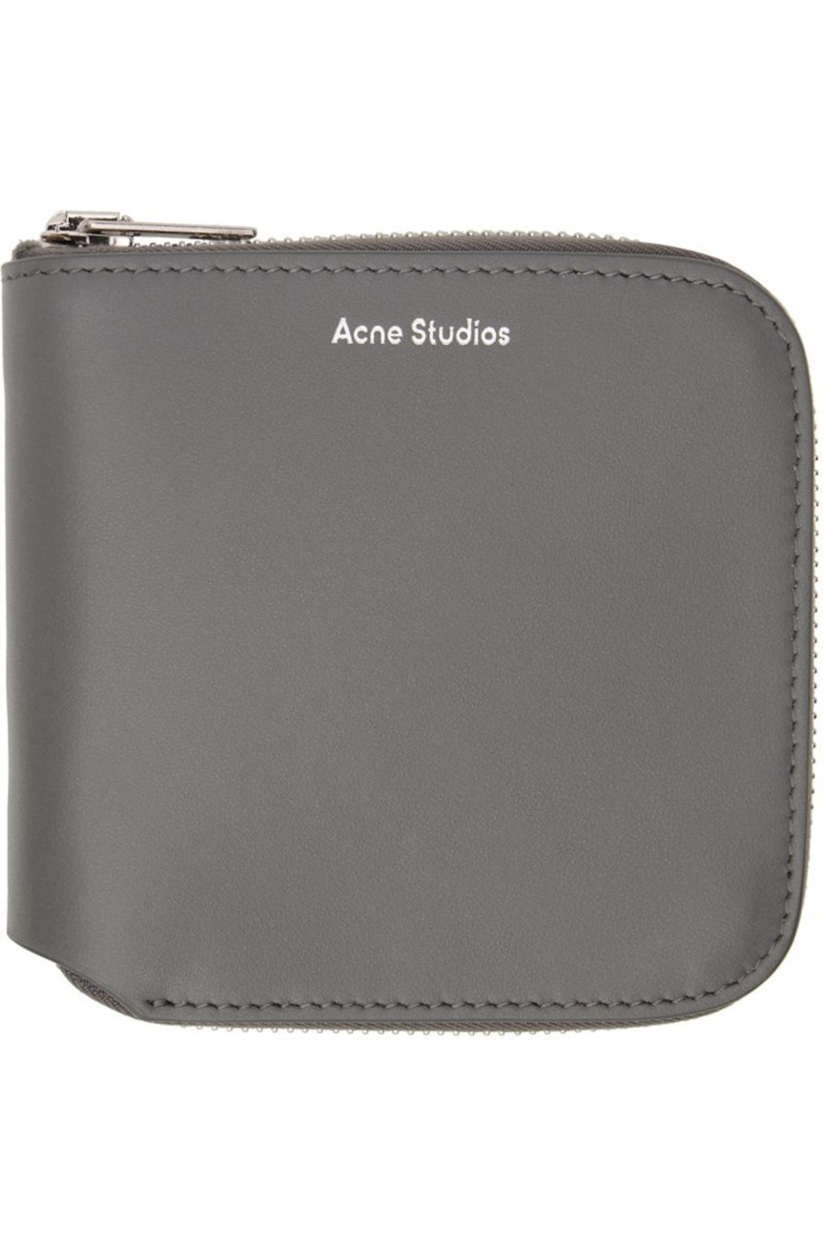 Acne Studios Zip Wallet - Gray | Garmentory