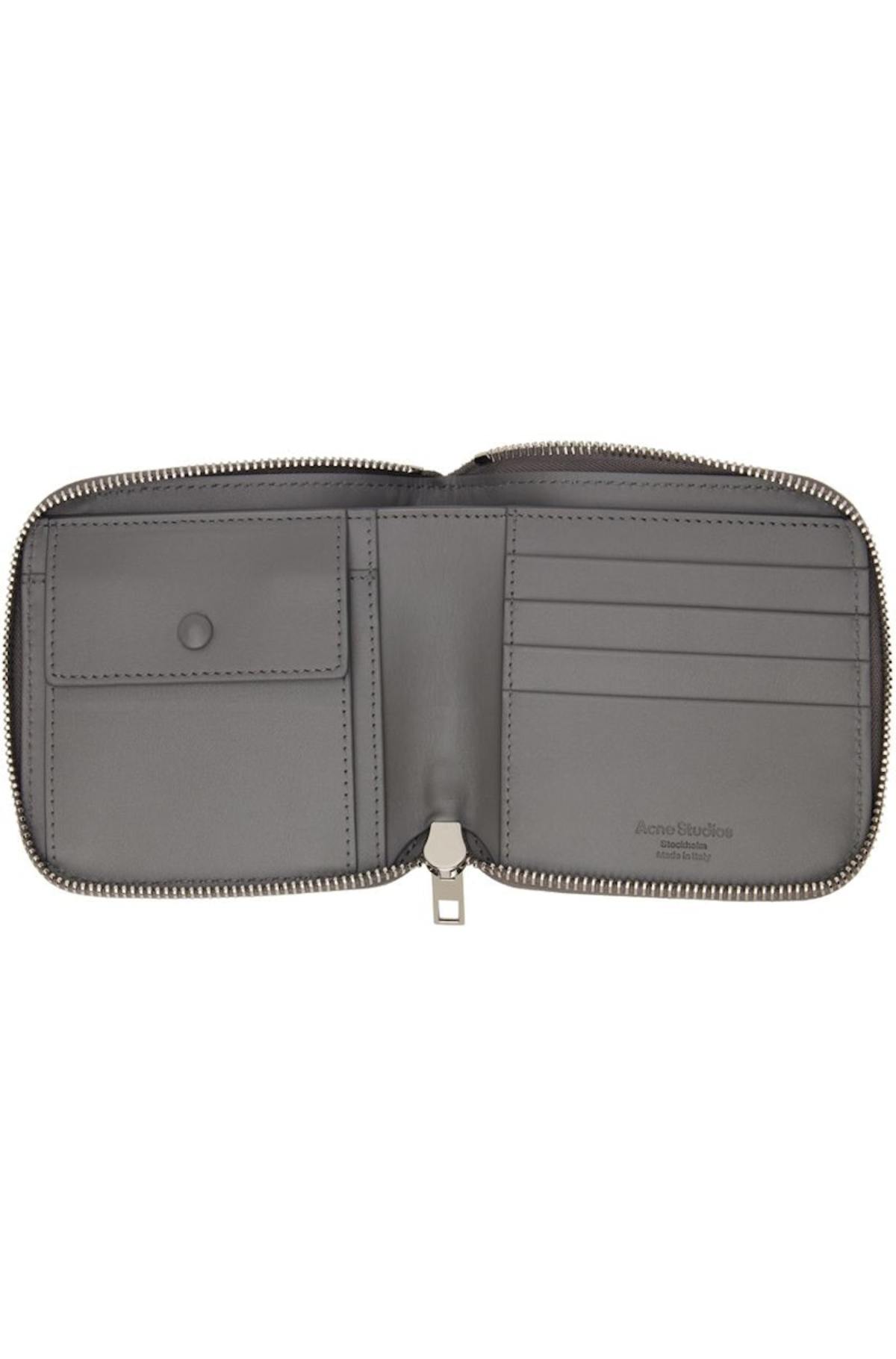 Acne Studios Zip Wallet - Gray | Garmentory