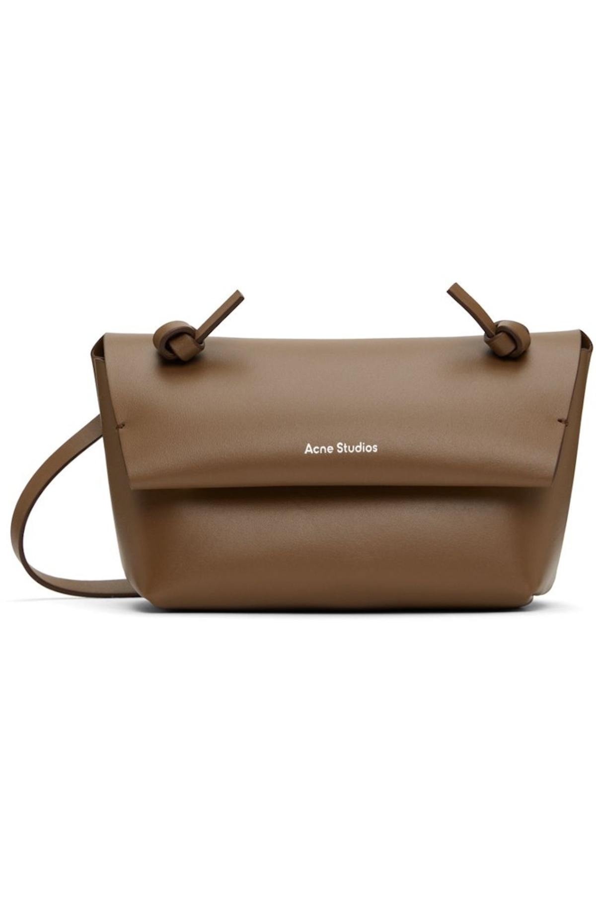Acne Studios Mini Knotted Shoulder Bag - Brown | Garmentory