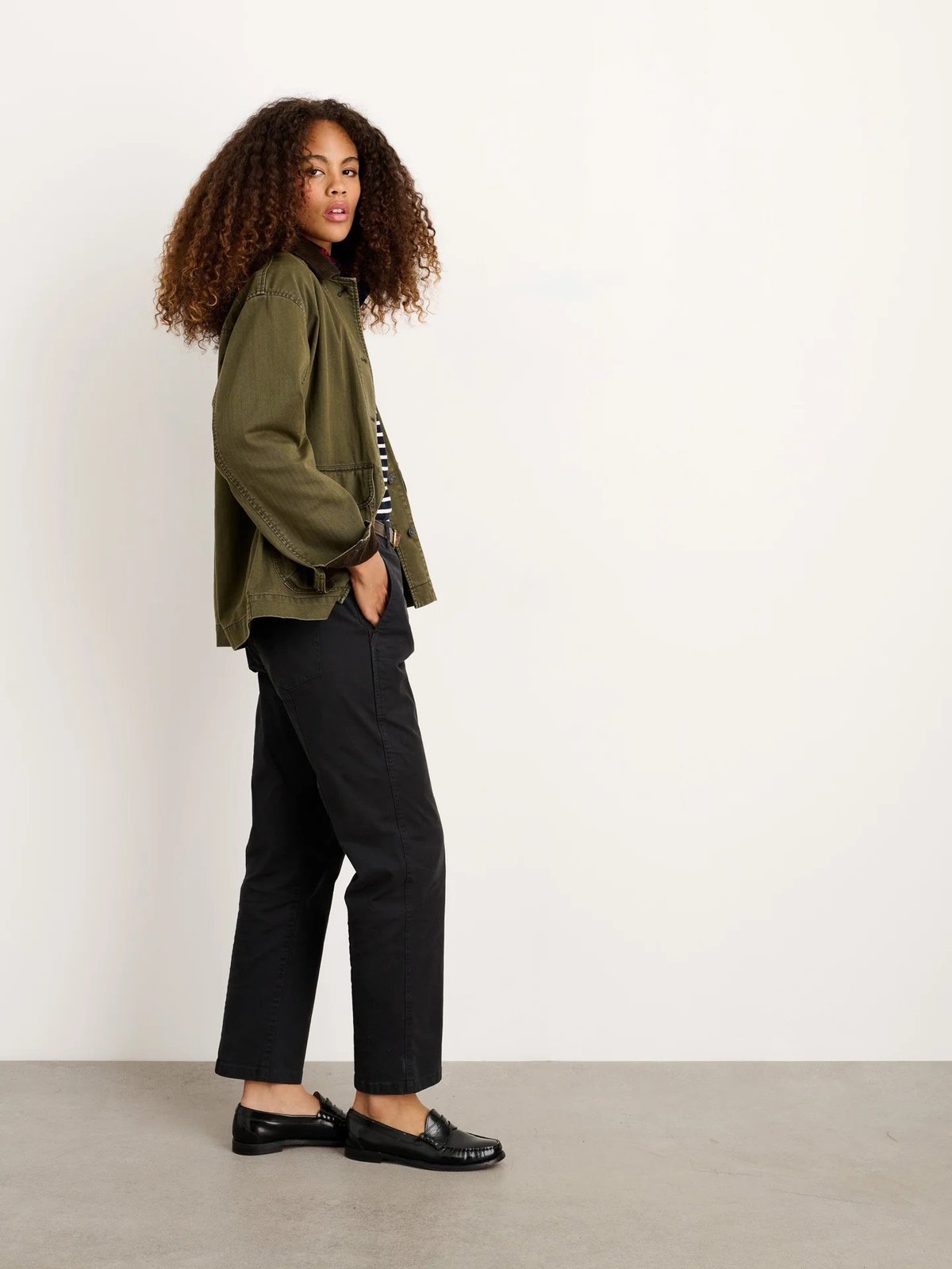 Alex Mill Mel Jacket - Military Olive Herringbone | Garmentory