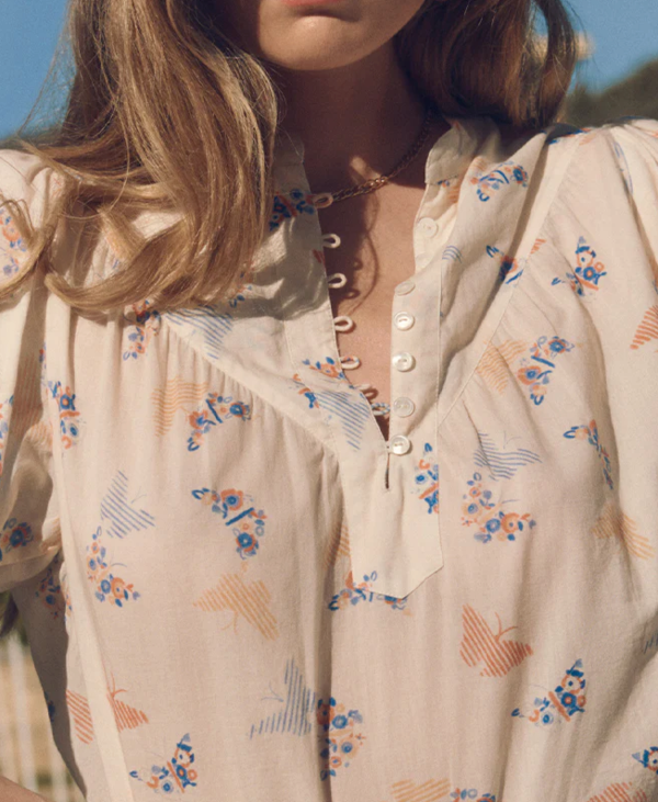 Marie Louise De Monterey Marais Blouse - Mica Print Ecru | Garmentory