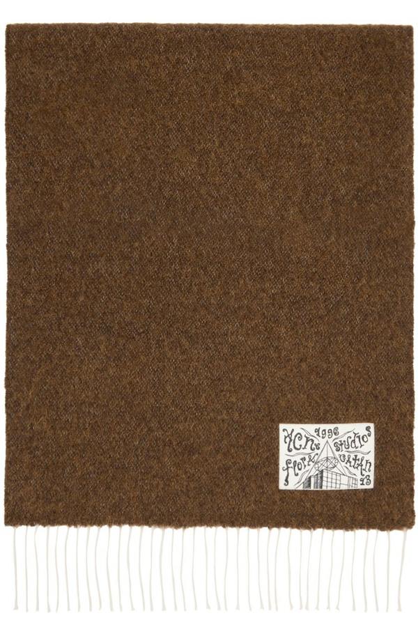 Acne Studios Fringe Scarf - Brown | Garmentory
