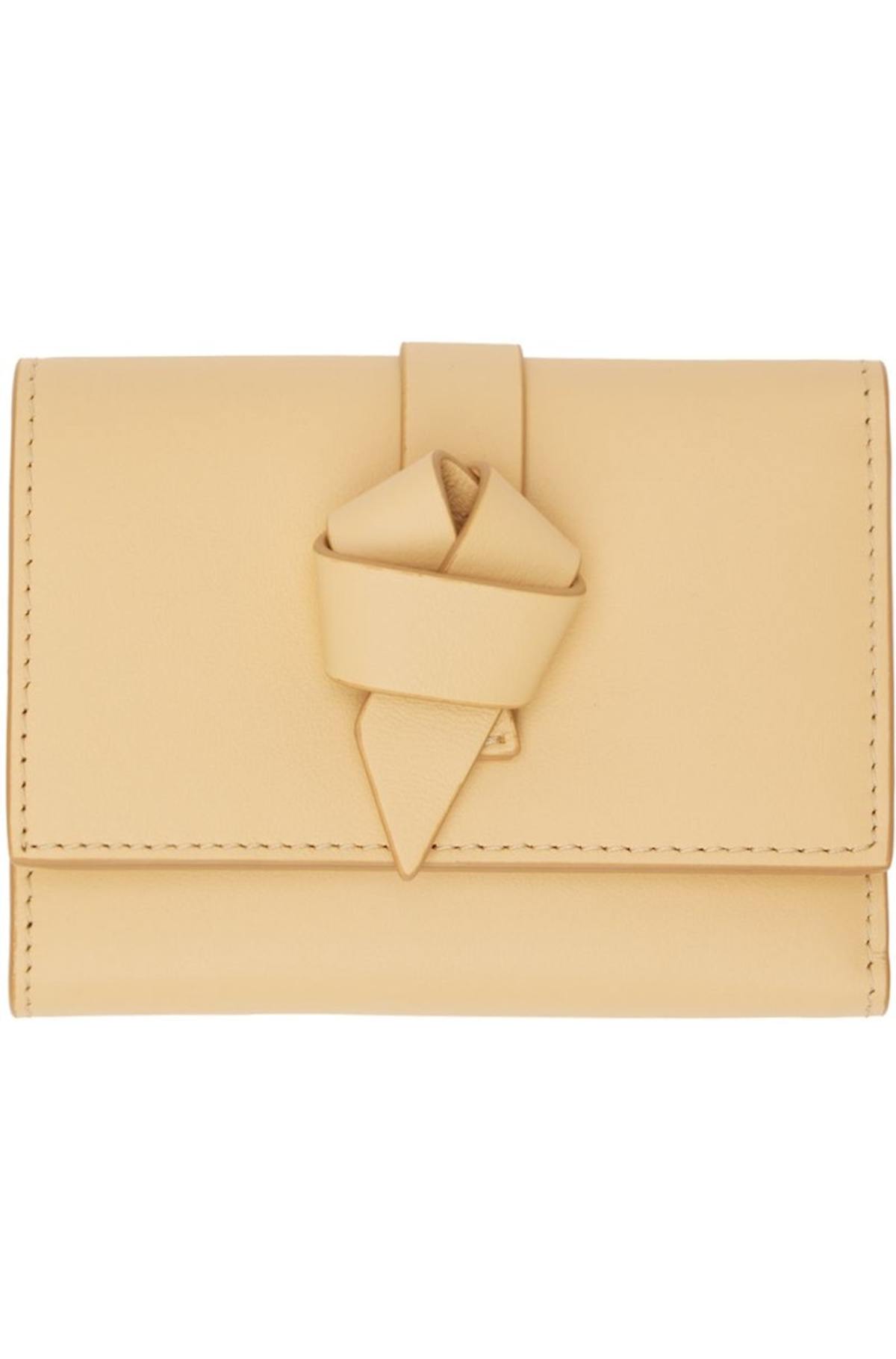 Acne Studios Musubi Folded Wallet - Beige | Garmentory
