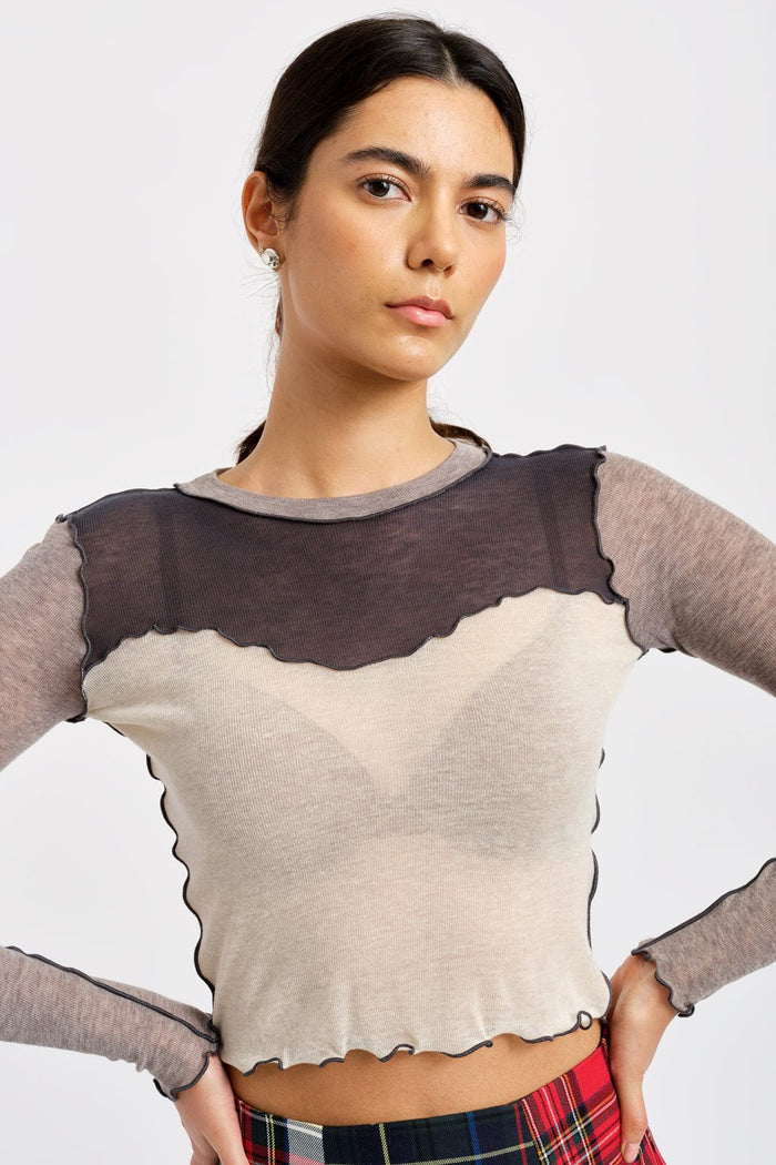 Eliza Faulkner BELLA Top - Grey Combo | Garmentory