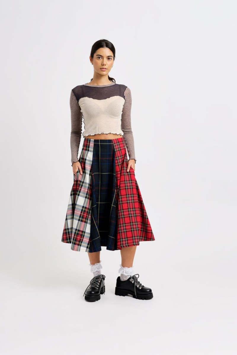 Eliza Faulkner BELLA Top - Grey Combo | Garmentory