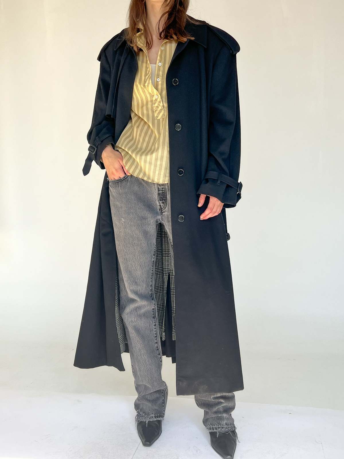 Pendleton Wool Maxi Coat - Black/White | Garmentory