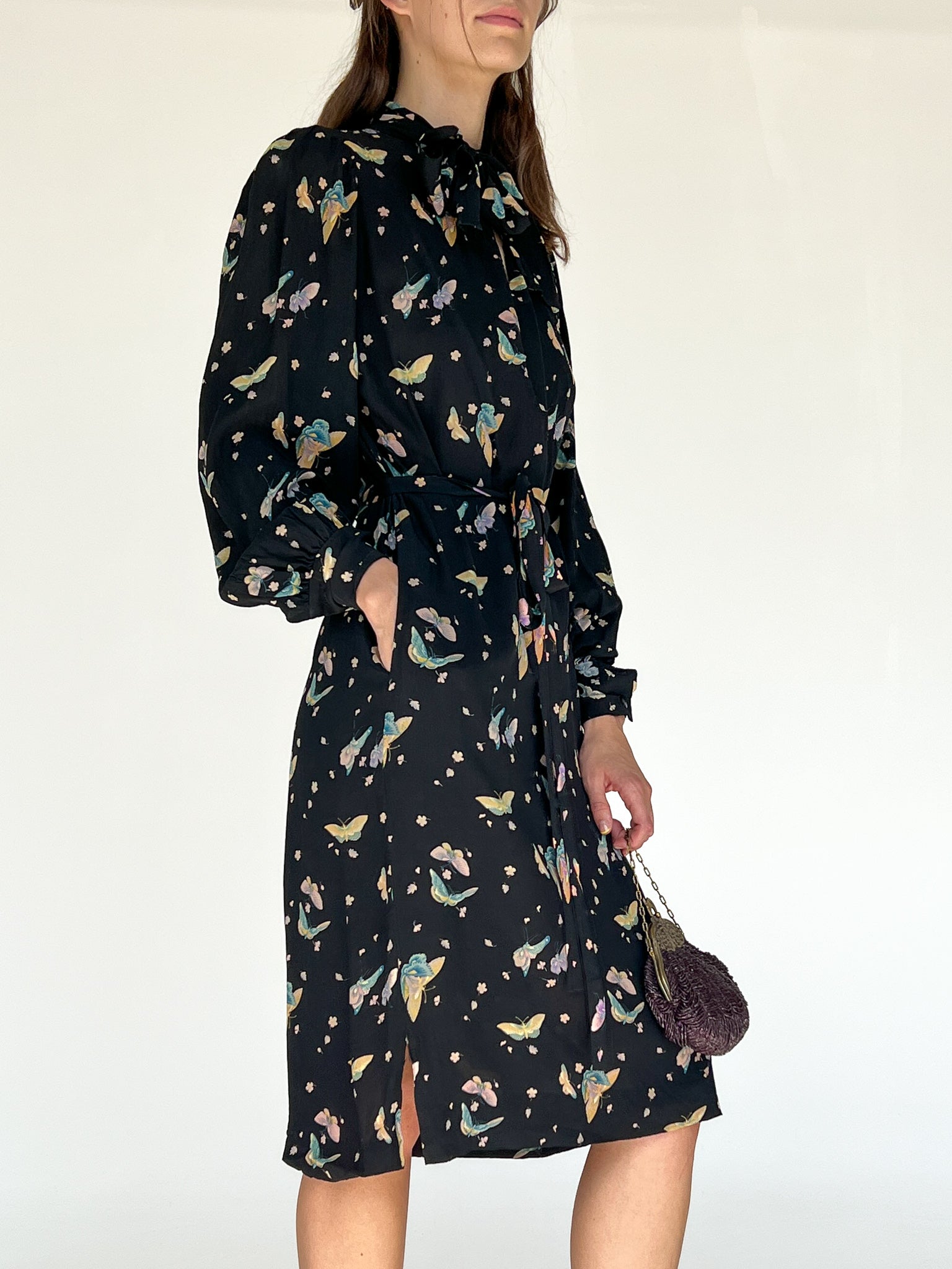 Silk Night Moths Dress | Garmentory