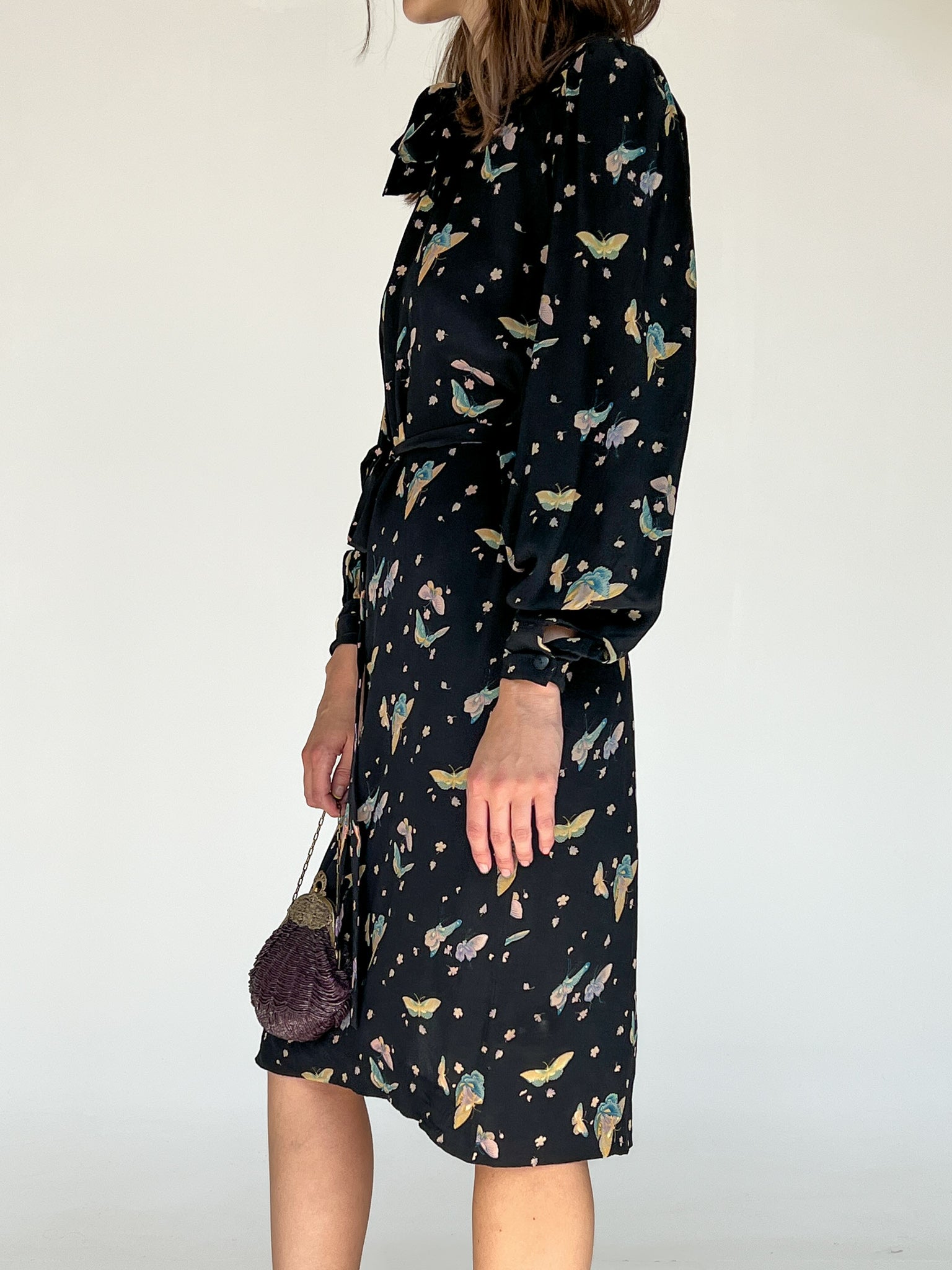 Silk Night Moths Dress | Garmentory