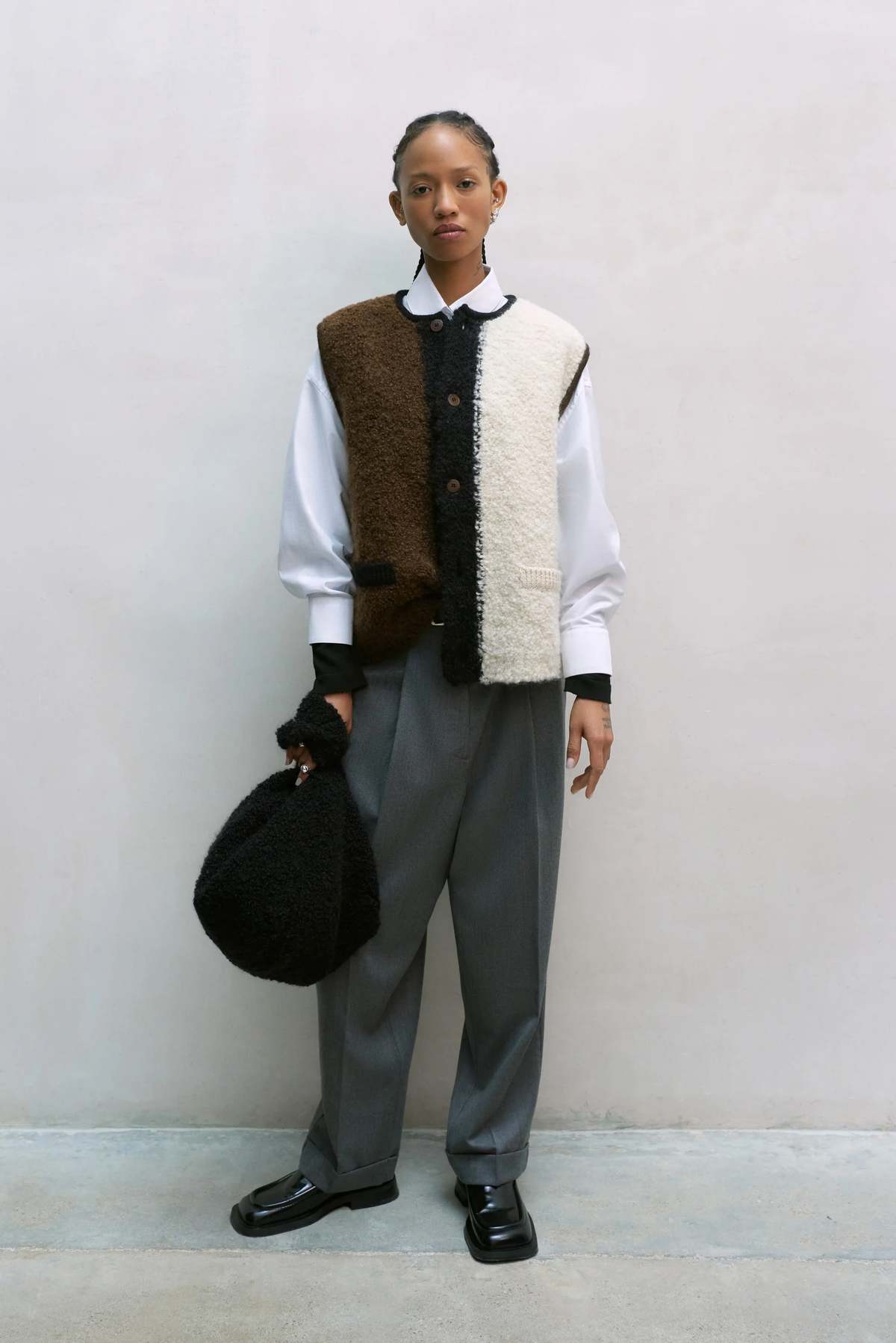 Cordera Wool & Mohair Waistcoat - Colorblock | Garmentory
