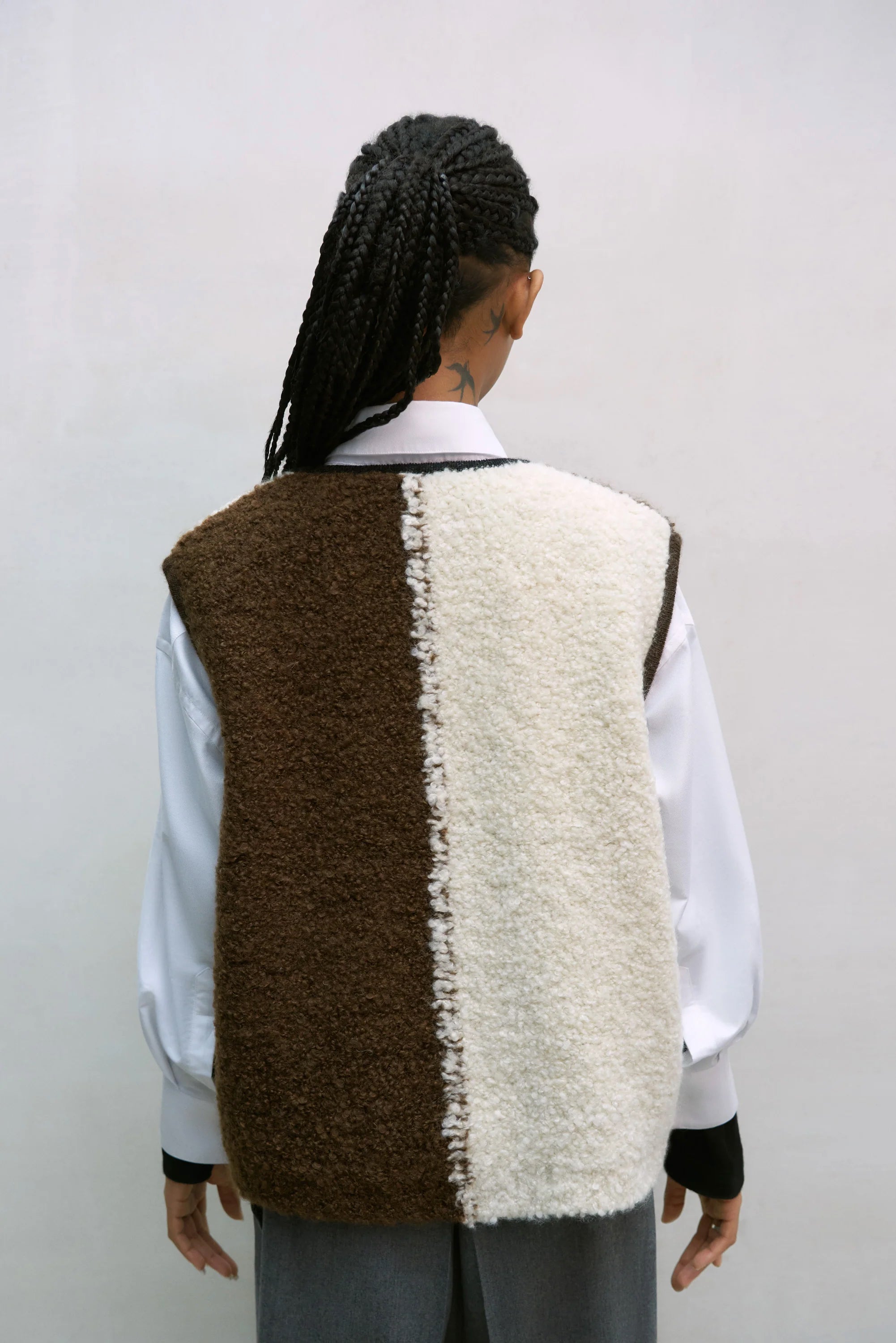 Cordera Wool & Mohair Waistcoat - Colorblock | Garmentory