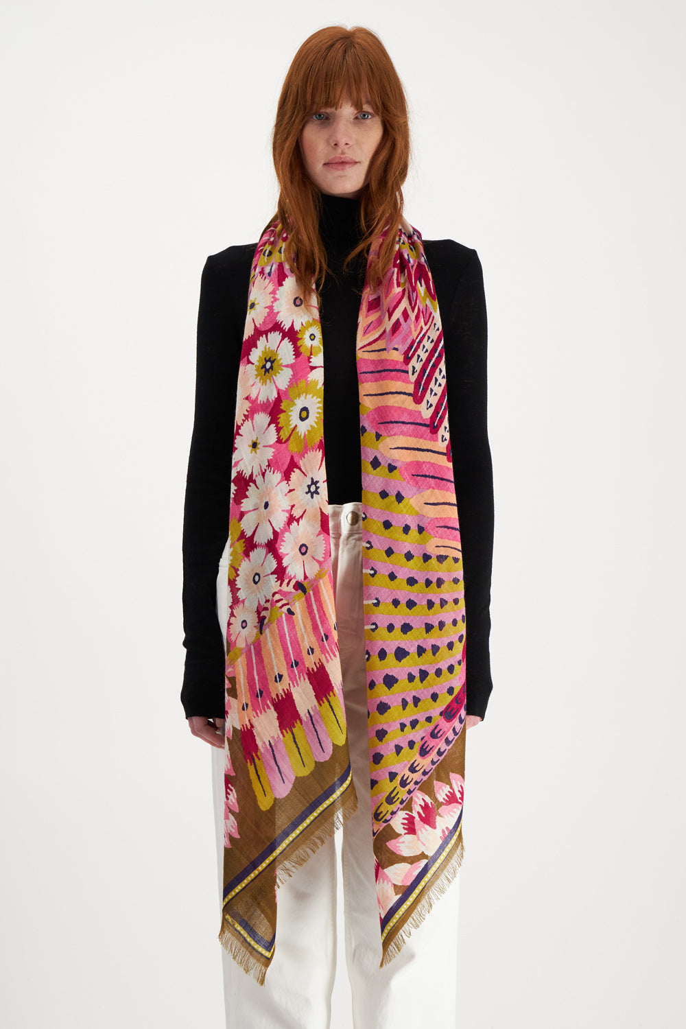 Inoui Editions 100 Hulule Scarf - Fuchsia | Garmentory