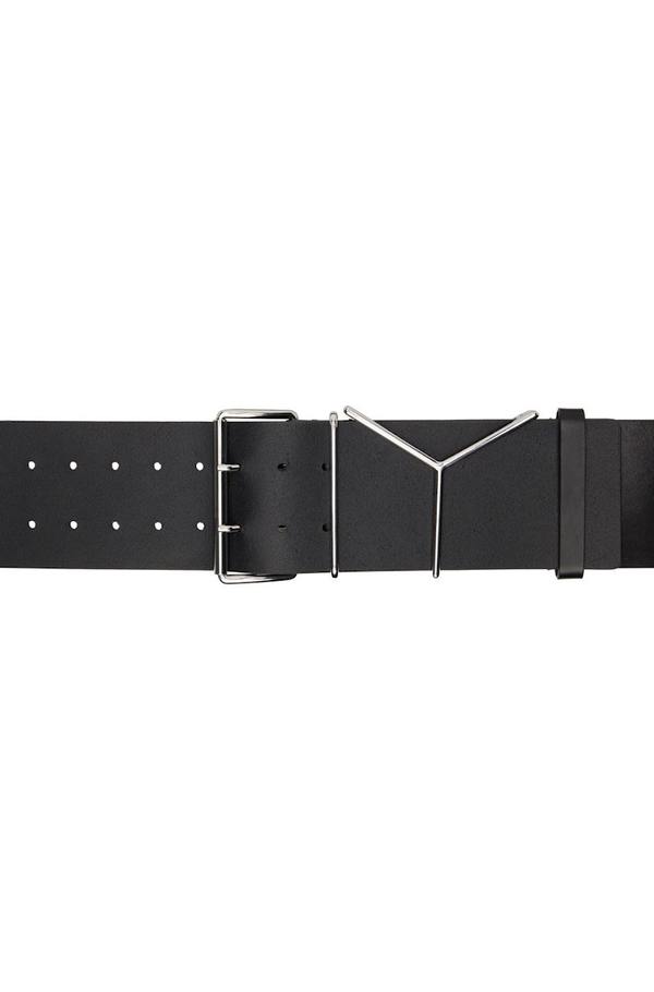 Y/Project Black Wide Y Belt | Garmentory