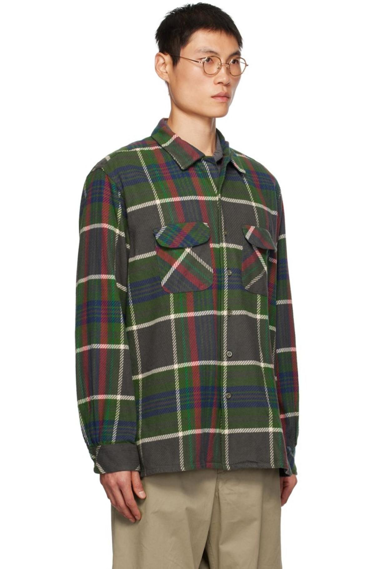 Engineered Garments Green Check Shirt - Olive | Garmentory