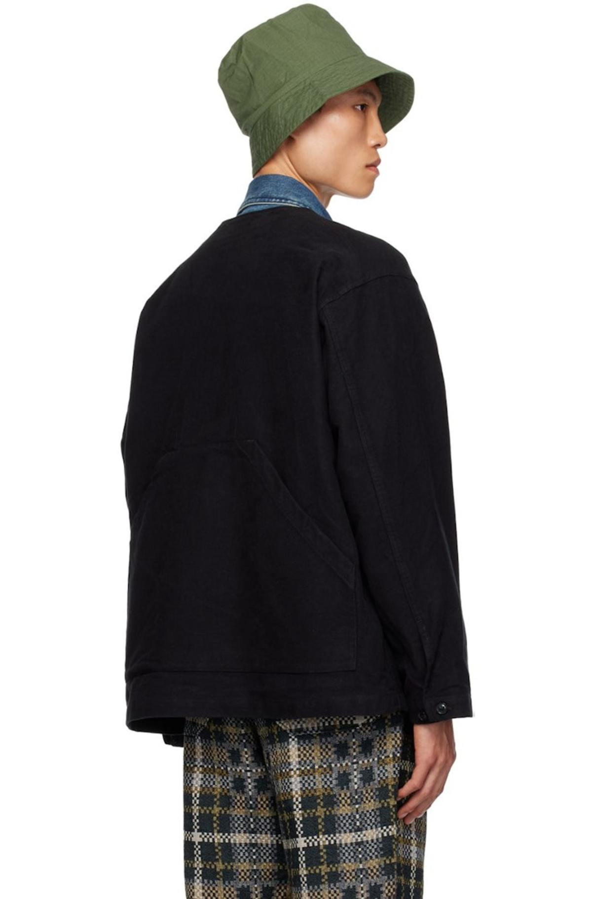 Engineered Garments Kangaroo Pocket Jacket - Black | Garmentory