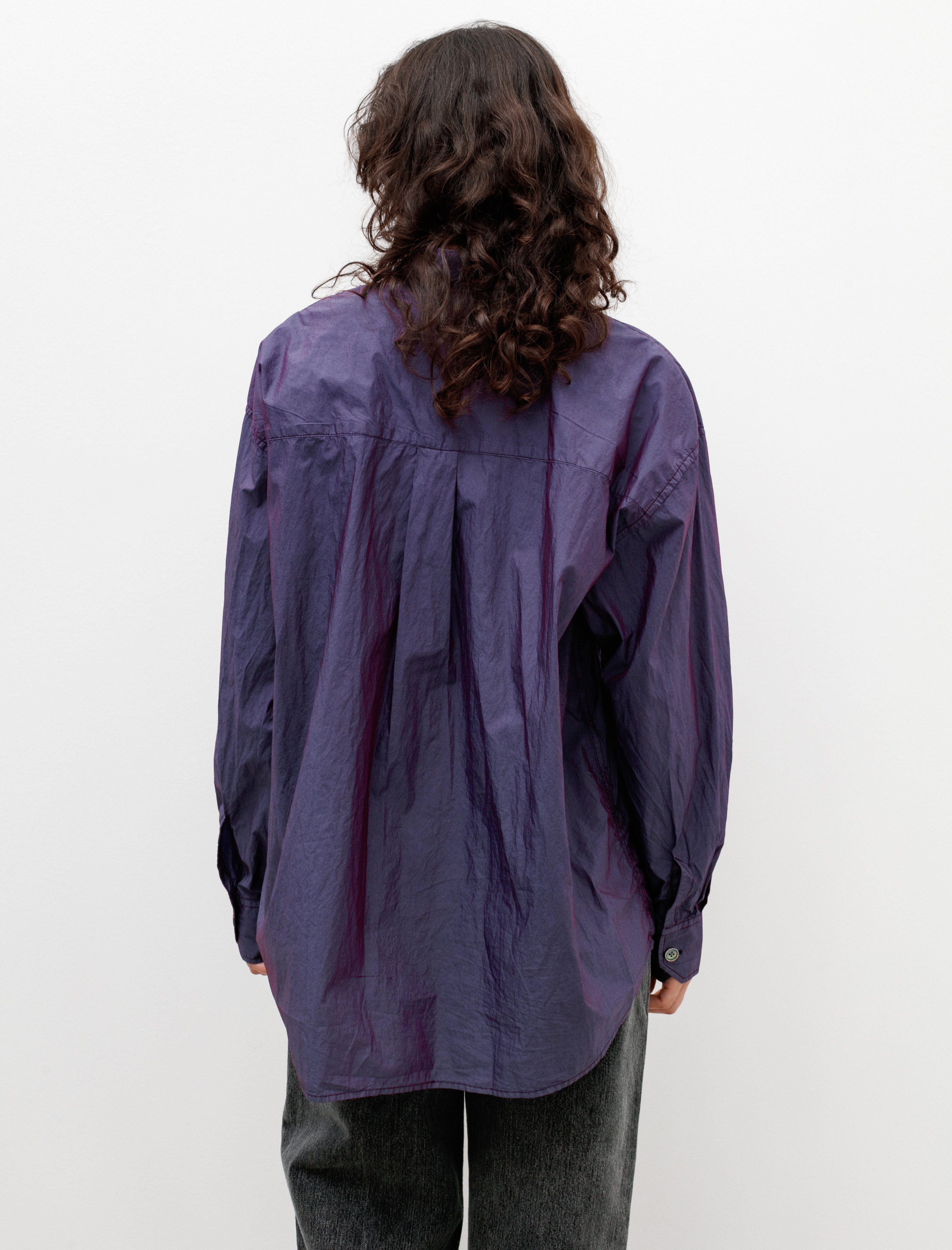 Our Legacy Borrowed Shirt - Blackcurrant Parachute Poplin | Garmentory