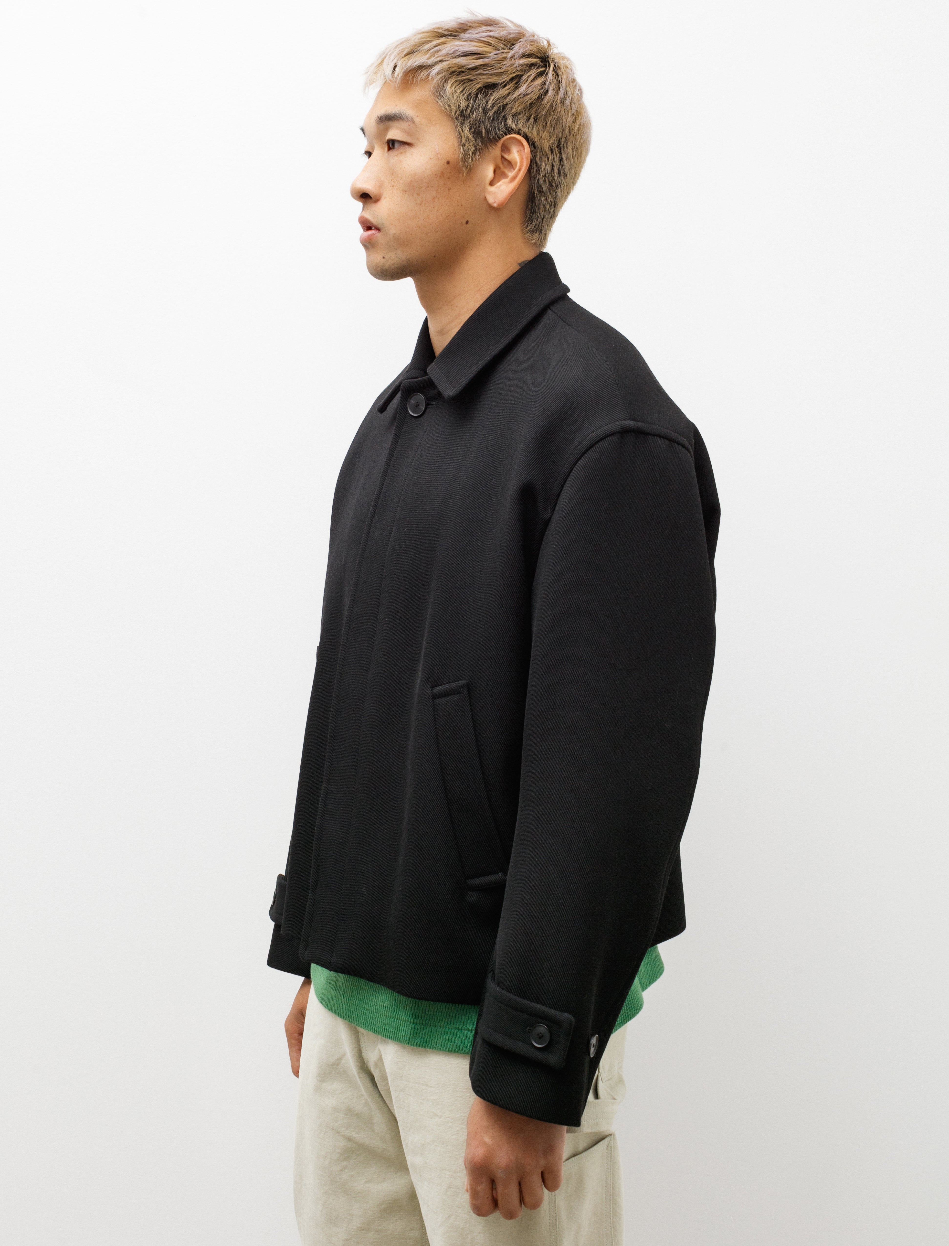 Auralee Double Cloth Hard Twist Carsey Blouson - Black | Garmentory